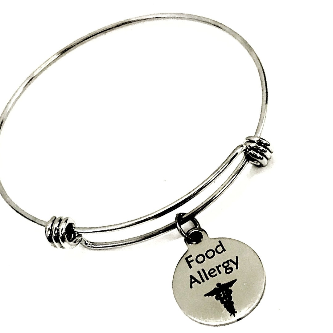 Food Allergy Medical Charm Bracelet, Food Allergy Awareness Jewelry ...