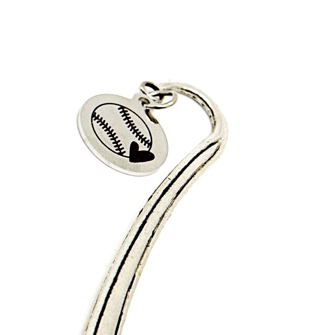 Baseball Charm Bookmark, Softball Charm Bookmark, Softball Player Gift ...