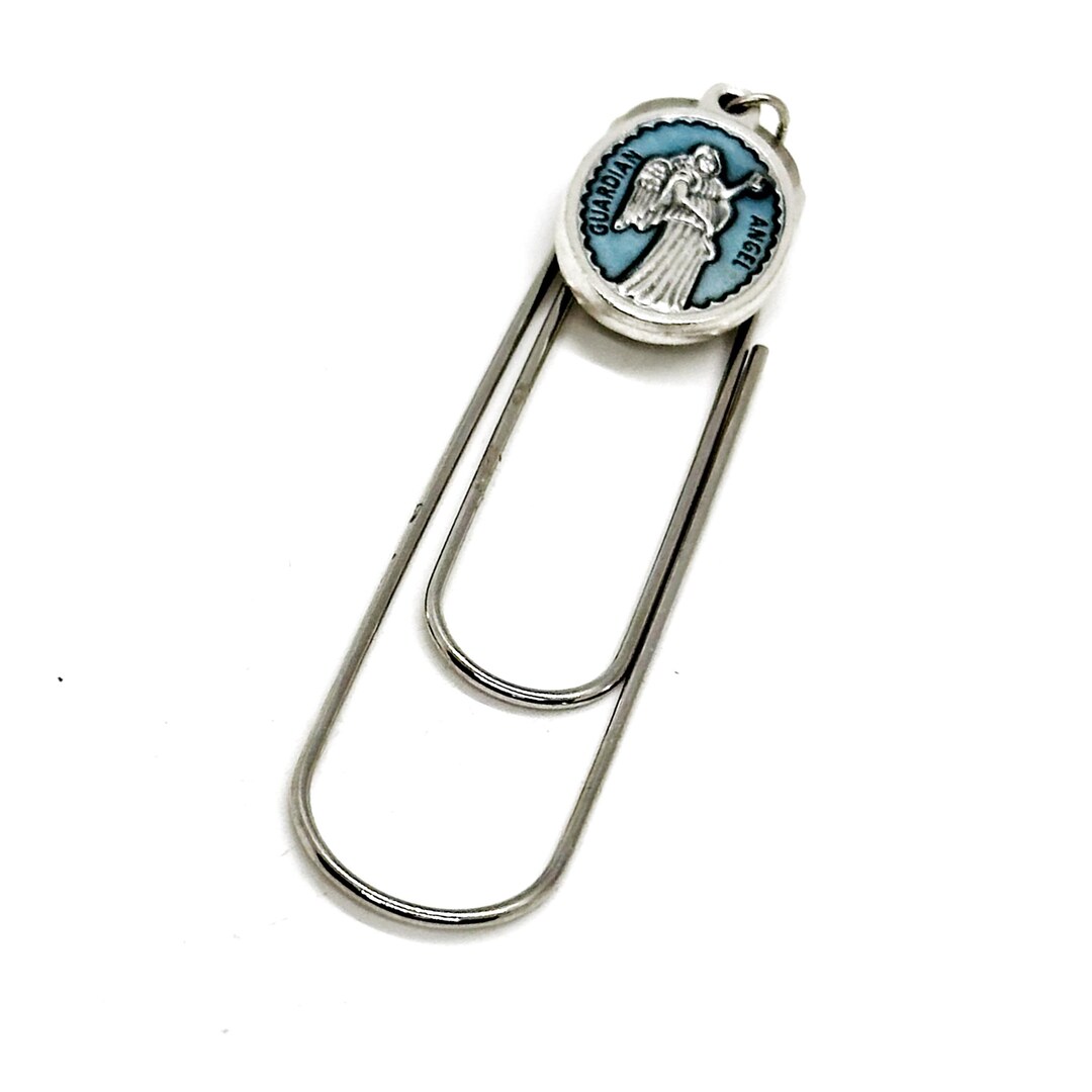 Guardian Angel Protect Us Charm Bookmark, Bible Bookmark, Believer ...