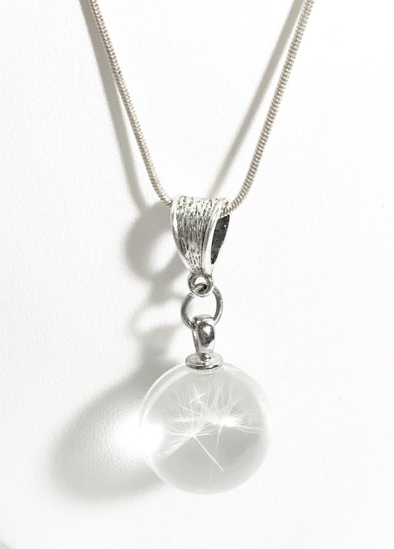 Dandelion Wish Necklace Dandelion Seed Necklace Makea Wish Etsy