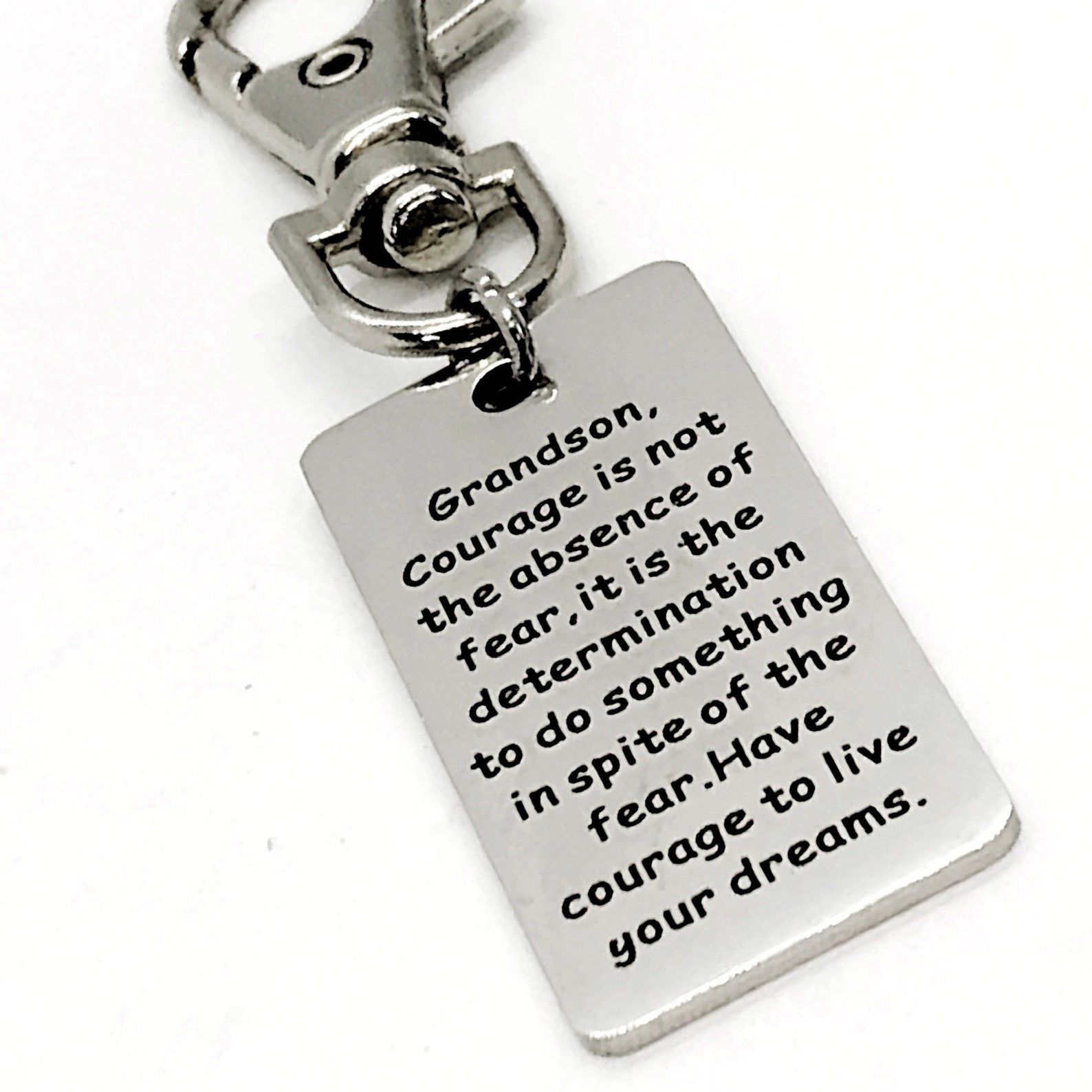 Bag Charm, Grandson Charm, Keychain Charm, Keychain Gift, Grandson Gift ...