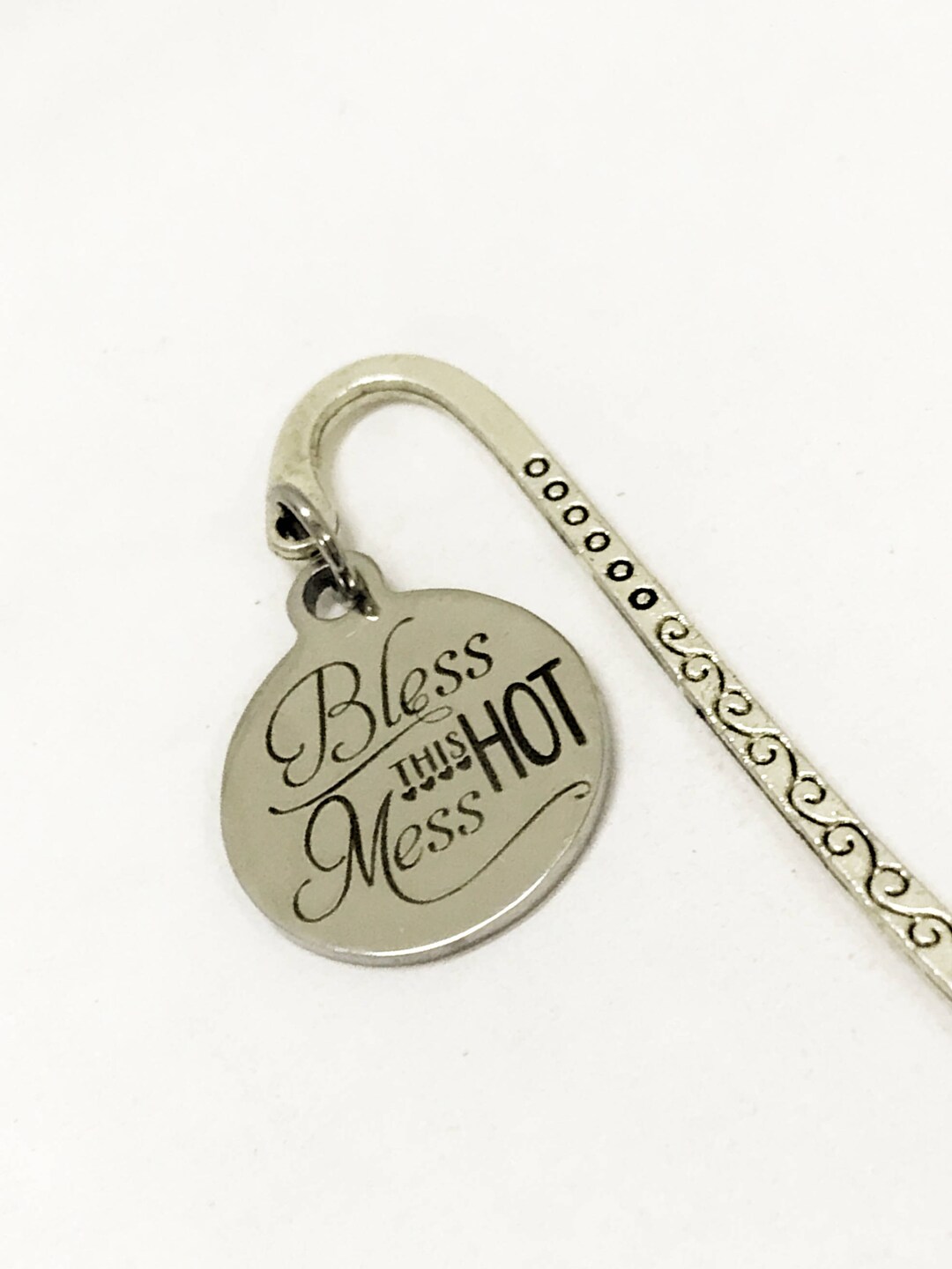Bless This Hot Mess Bookmark, Reader Gifts, Small Bookmark, Blessed Hot ...