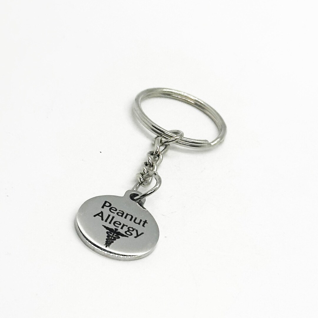 Peanut Allergy Charm Key Chain, Medical Condition Charm, Allergic to ...