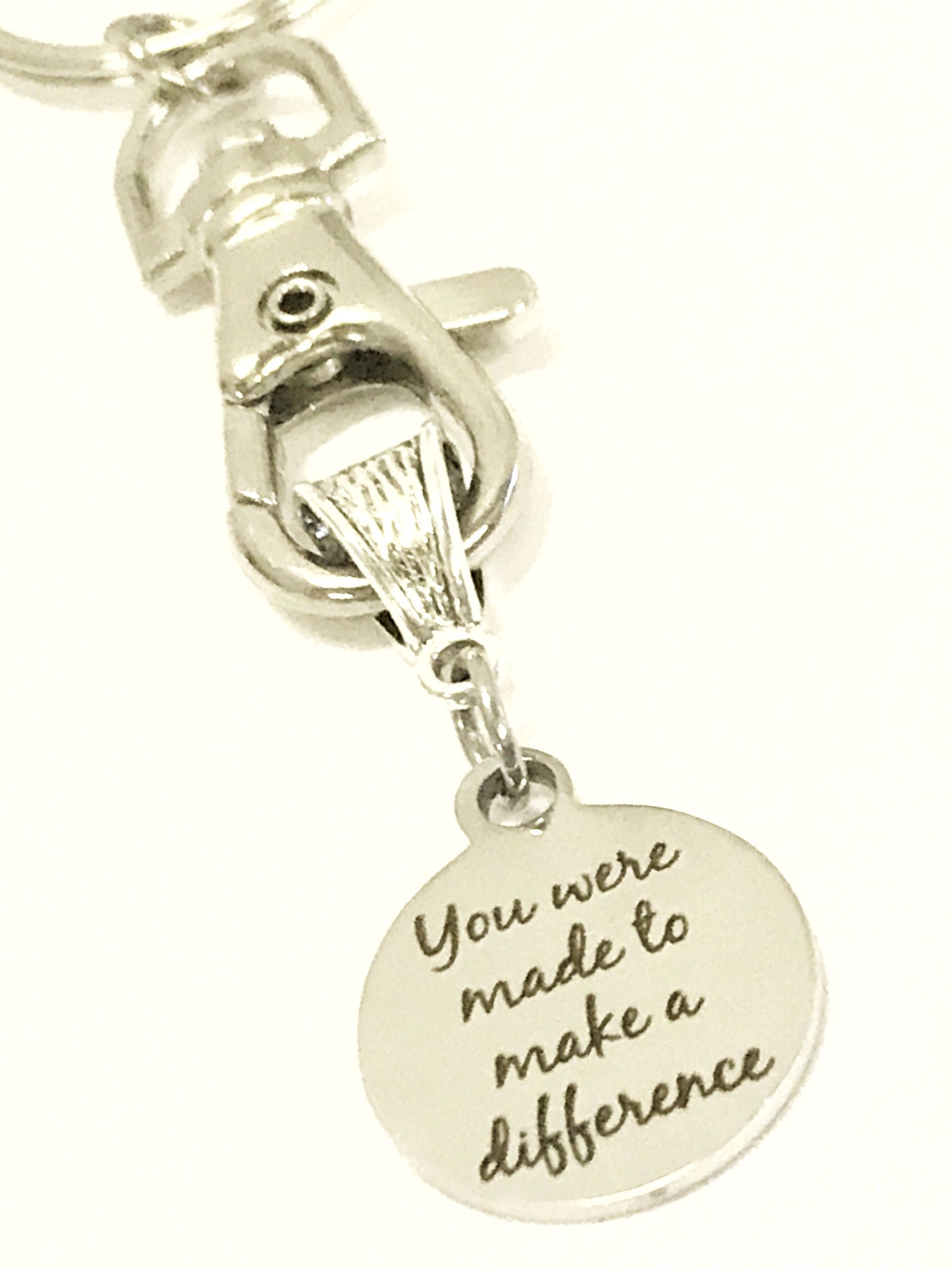 Encouragement Gift, You Were Made To Make A Difference Keychain ...