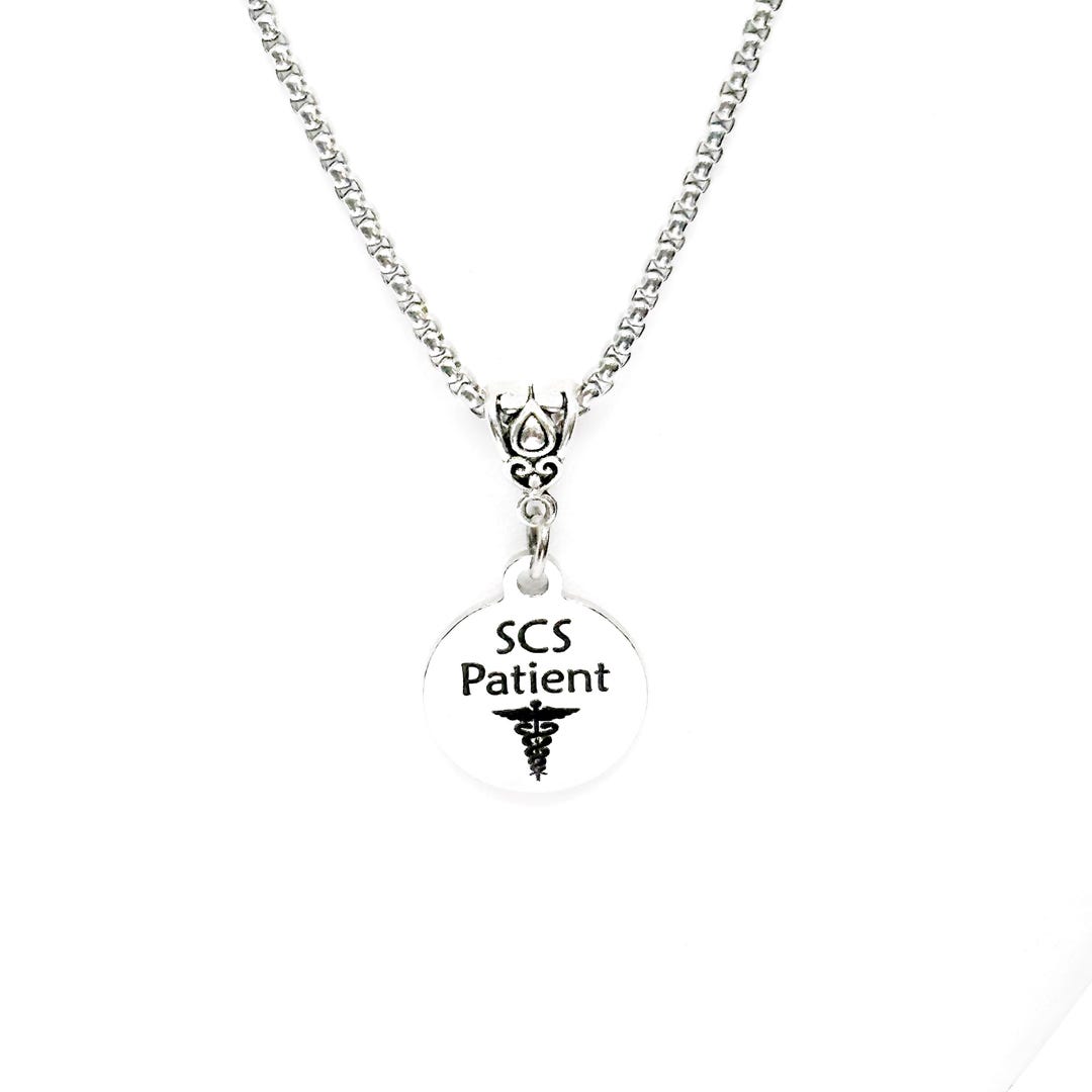 SCS Patient Medical Condition Necklace, Medical Notice Necklace, Spinal ...