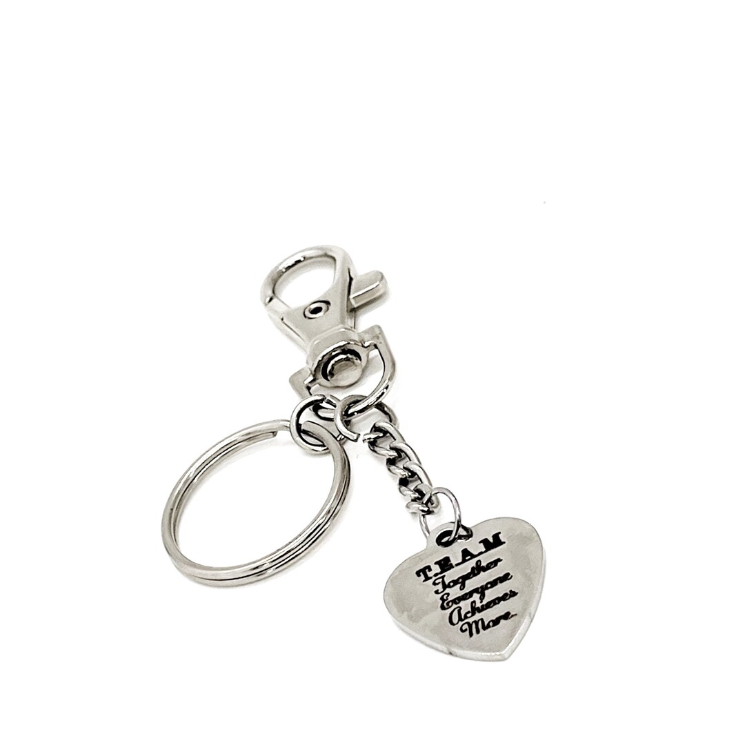 Teammate Gifts, TEAM Together Everyone Achieves More Charm Keychain ...