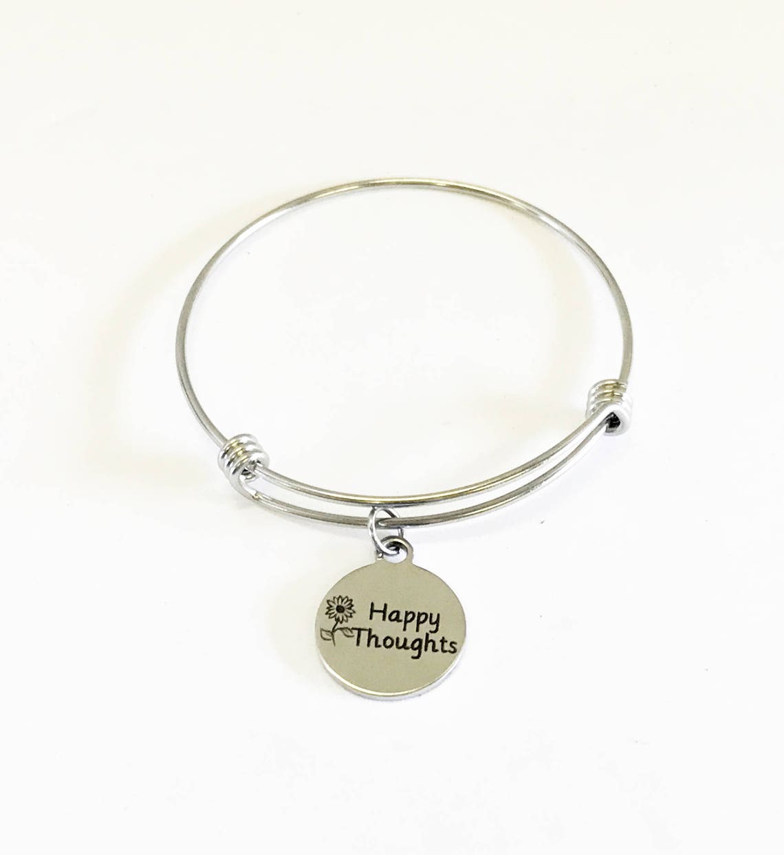 Happy Thoughts Stacking Bangle, Happy Thoughts Bracelet, Encouraging ...