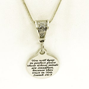 Christian Jewelry, God Will Keep You in Perfect Peace Necklace, Isaiah ...