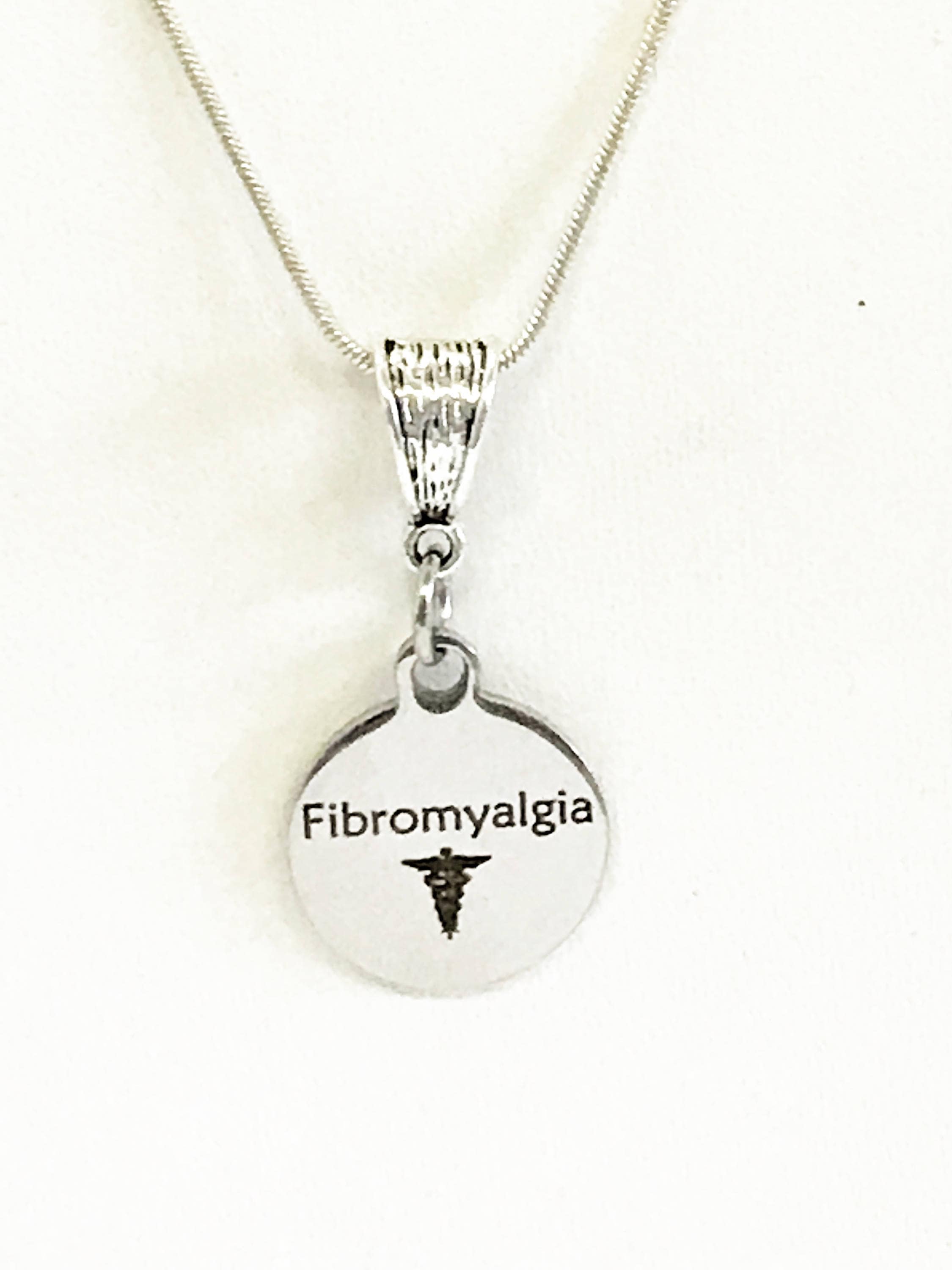 Fibromyalgia Medical Condition Awareness SS Engraved Pendant | Etsy