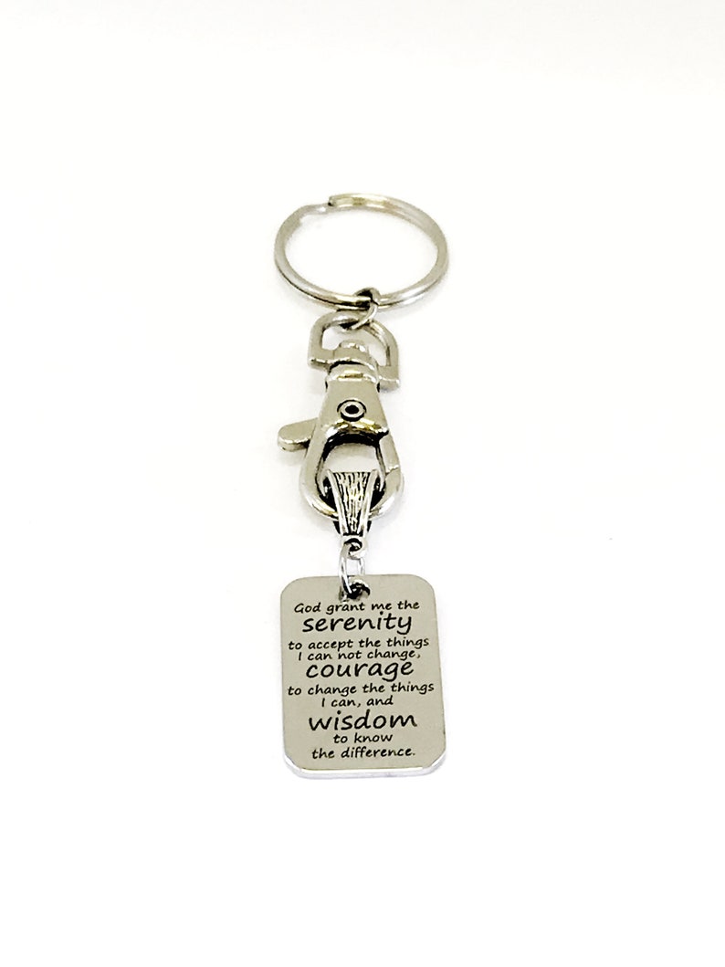 Serenity Prayer Keychain, Serenity Prayer Gift, Serenity Prayer Charm ...