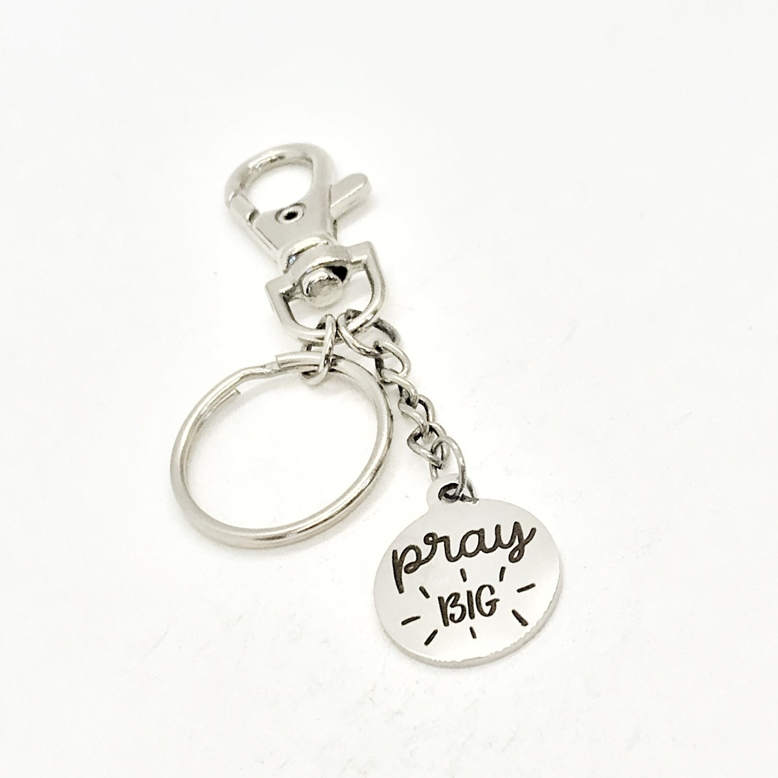 Prayer Gift Pray Big Keychain Prayer Keychain Prayer Circle - Etsy