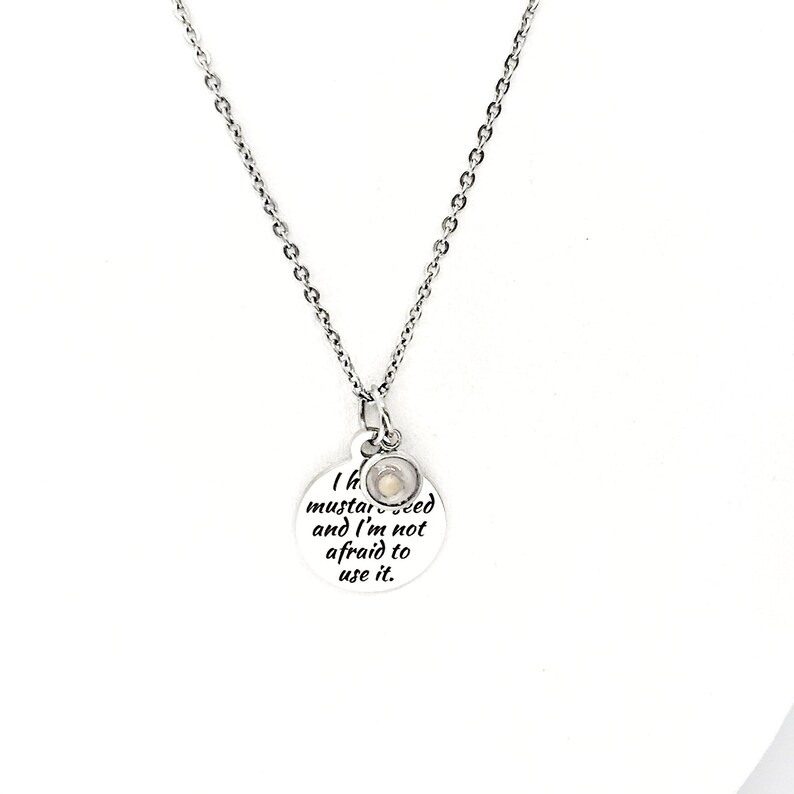 Scripture Gift Mustard Seed Necklace Matthew 17 20 Gift - Etsy