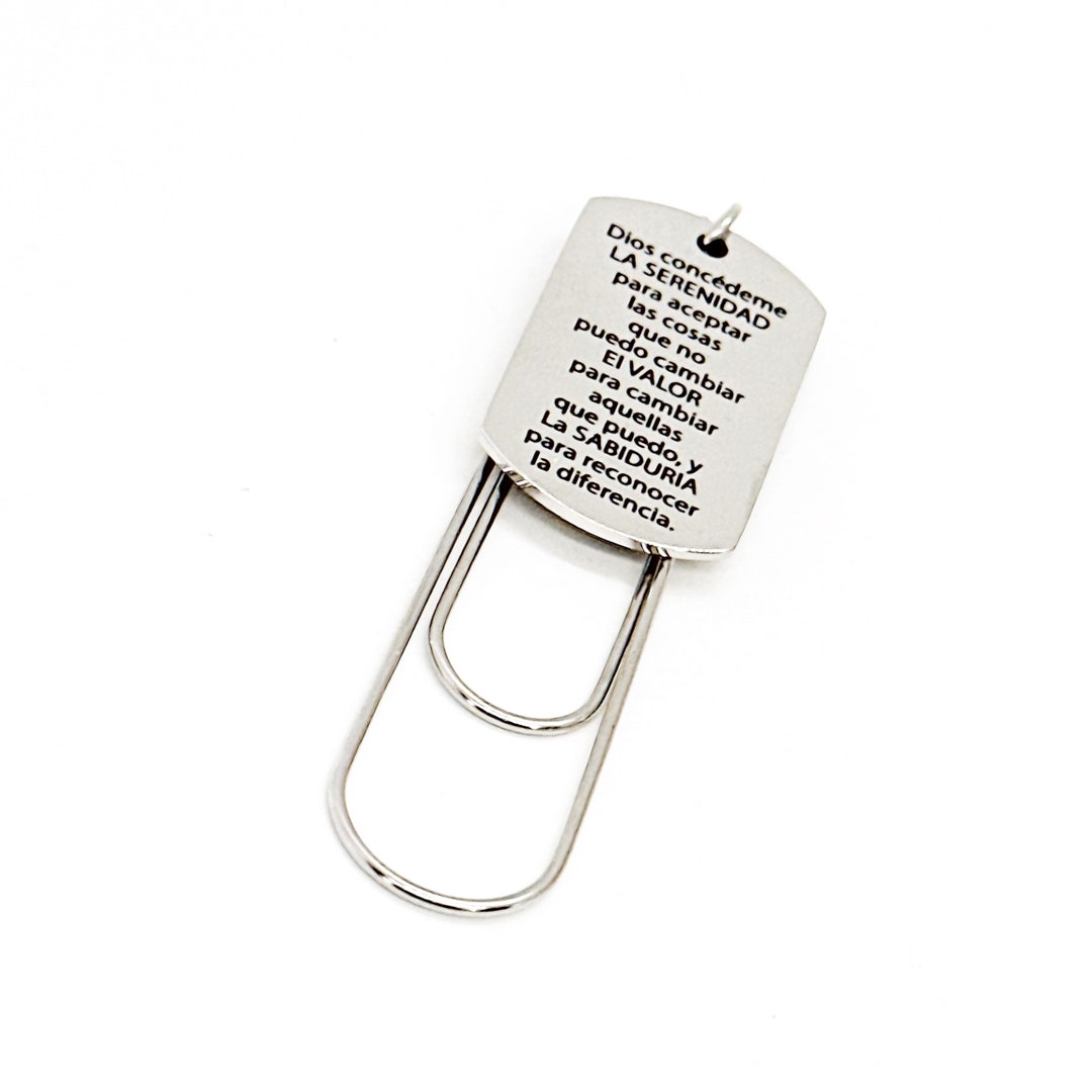 Spanish Serenity Prayer Bookmark, Planner Bookmark, Recovery Gift, Gift ...