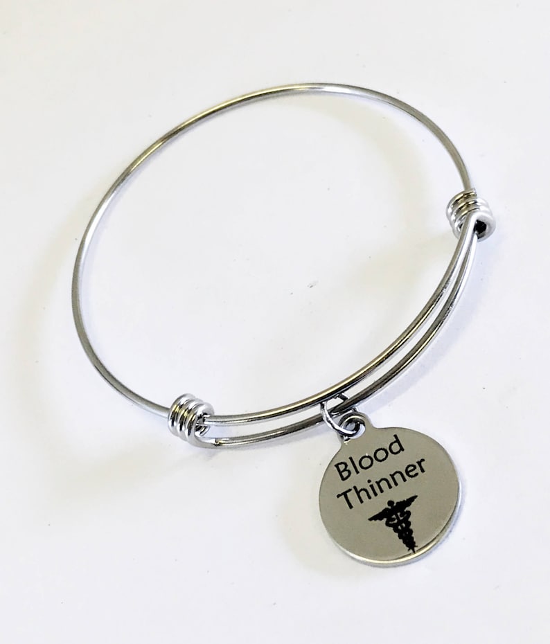 Blood Thinner Medical Charm Bracelet, Blood Thinner Awareness, Blood ...