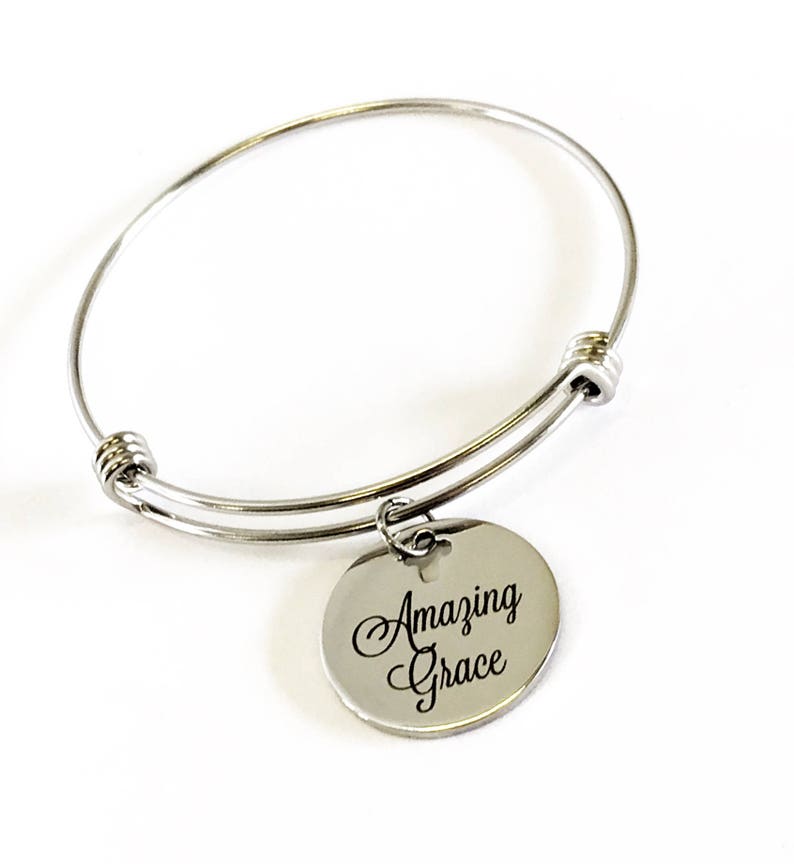 Christian Jewelry Gift Amazing Grace Bracelet Stacking | Etsy