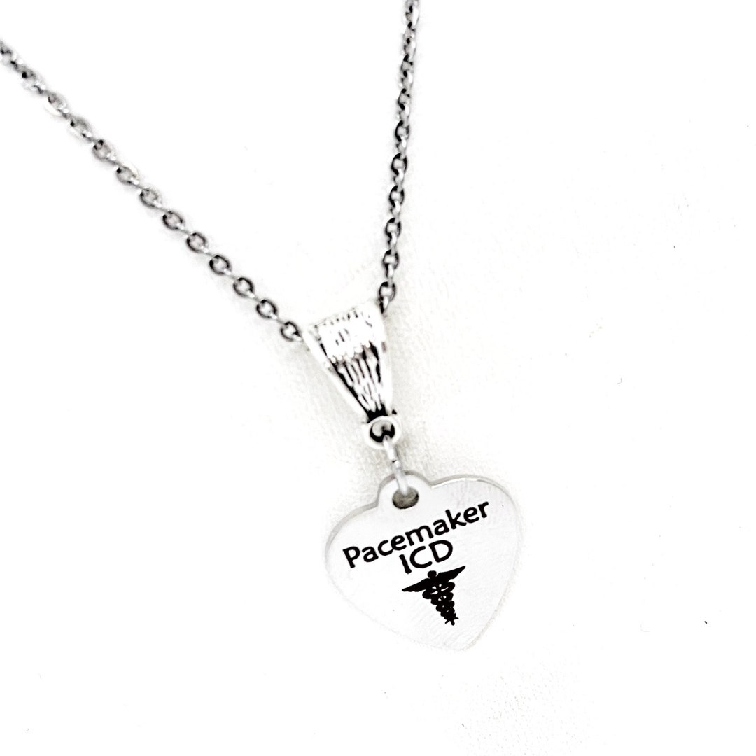 Medical Notice Necklace, Pacemaker ICD Necklace, Pacemaker ICD Jewelry ...