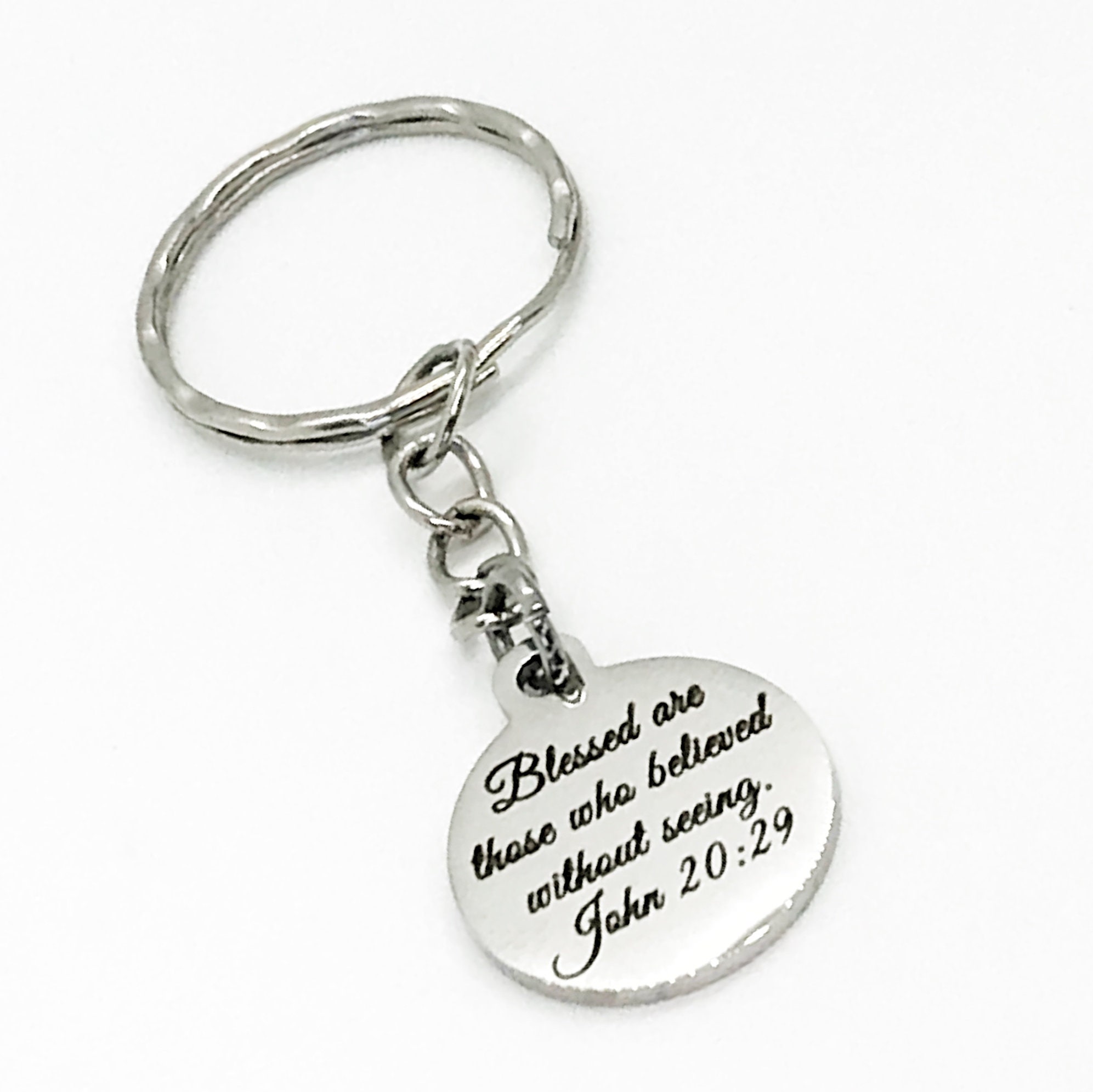 Faith Keychain, Blessed Are Those Who Believed Without Seeing Keychain ...