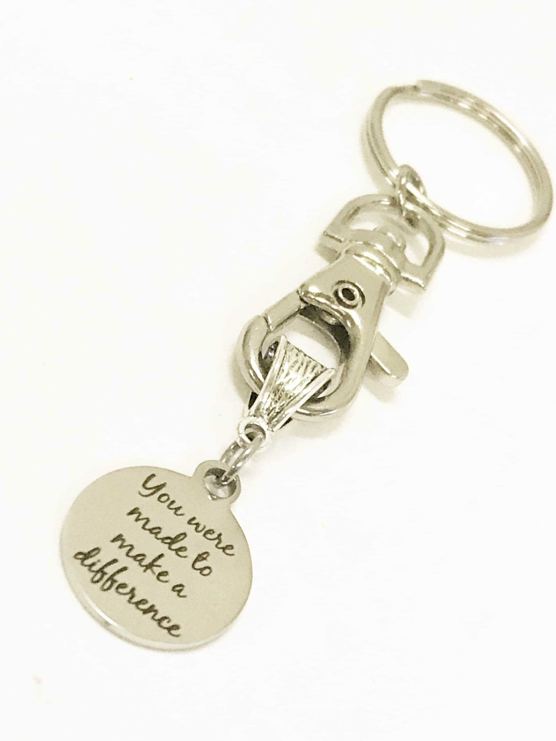 Encouragement Gift, You Were Made To Make A Difference Keychain ...