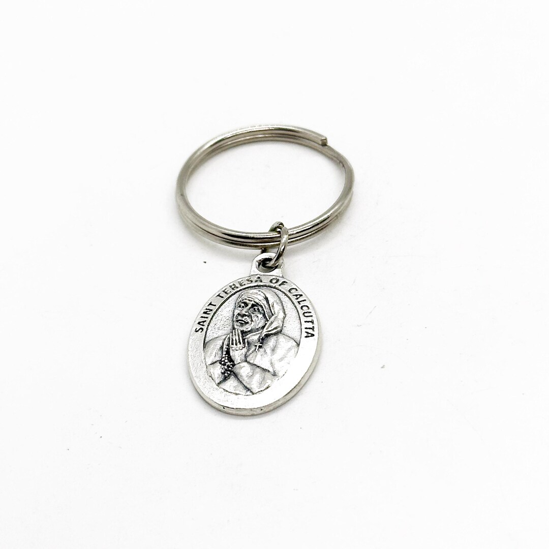 Patron Saint Gifts, Saint Teresa of Calcutta Charm Keychain, Patron ...