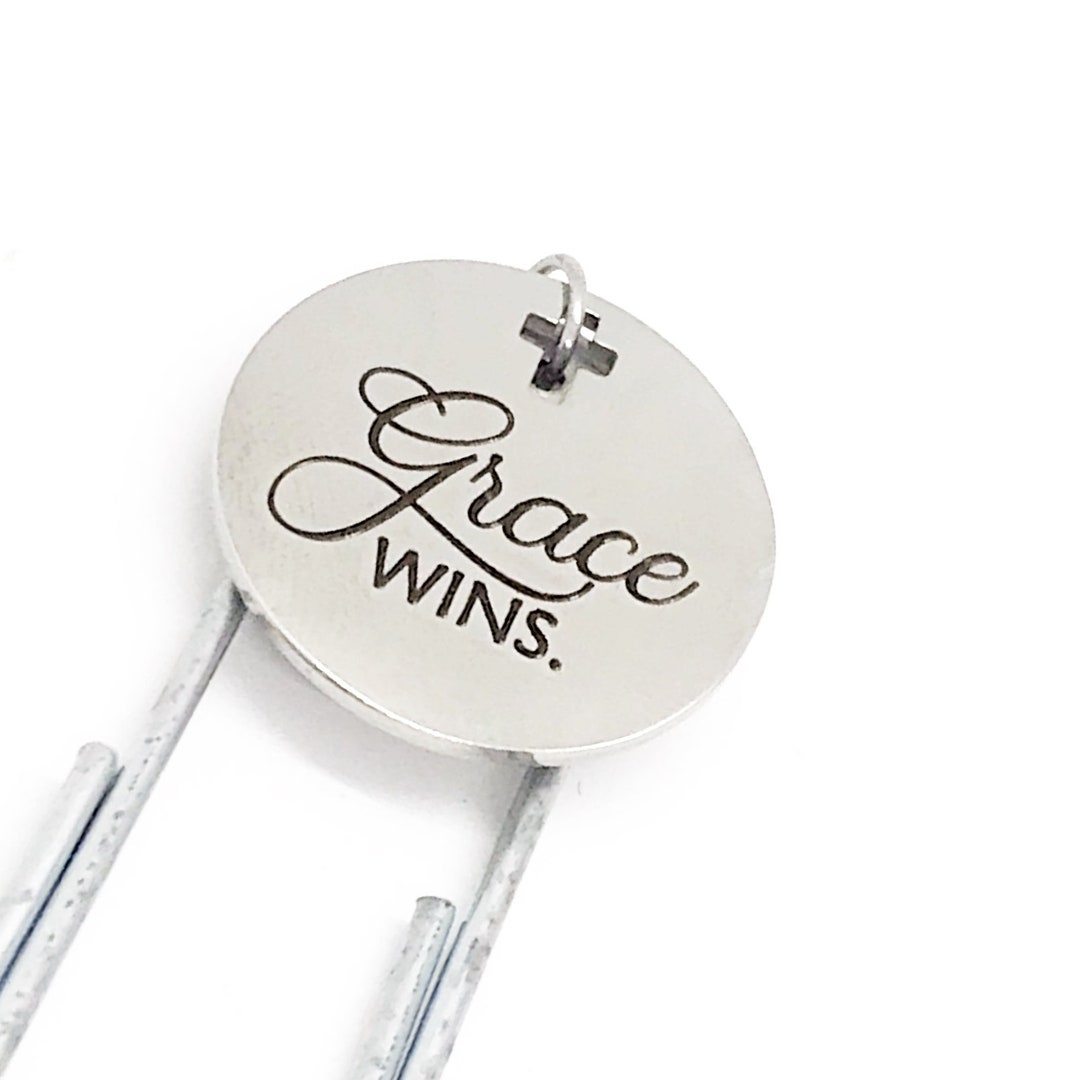 Grace Wins Keychain, Grace Wins Charm, Charm Keychain, Gods Grace ...