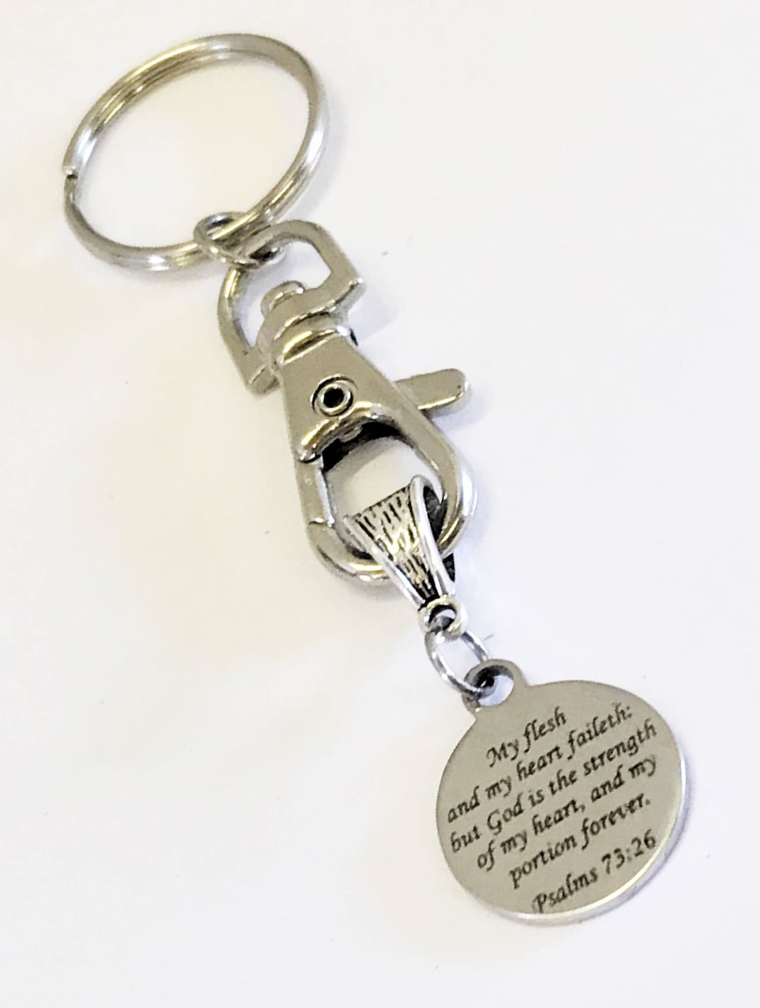 Scripture Gifts, Psalms 73:26 Keychain, Bible Verse Gifts, Psalms ...
