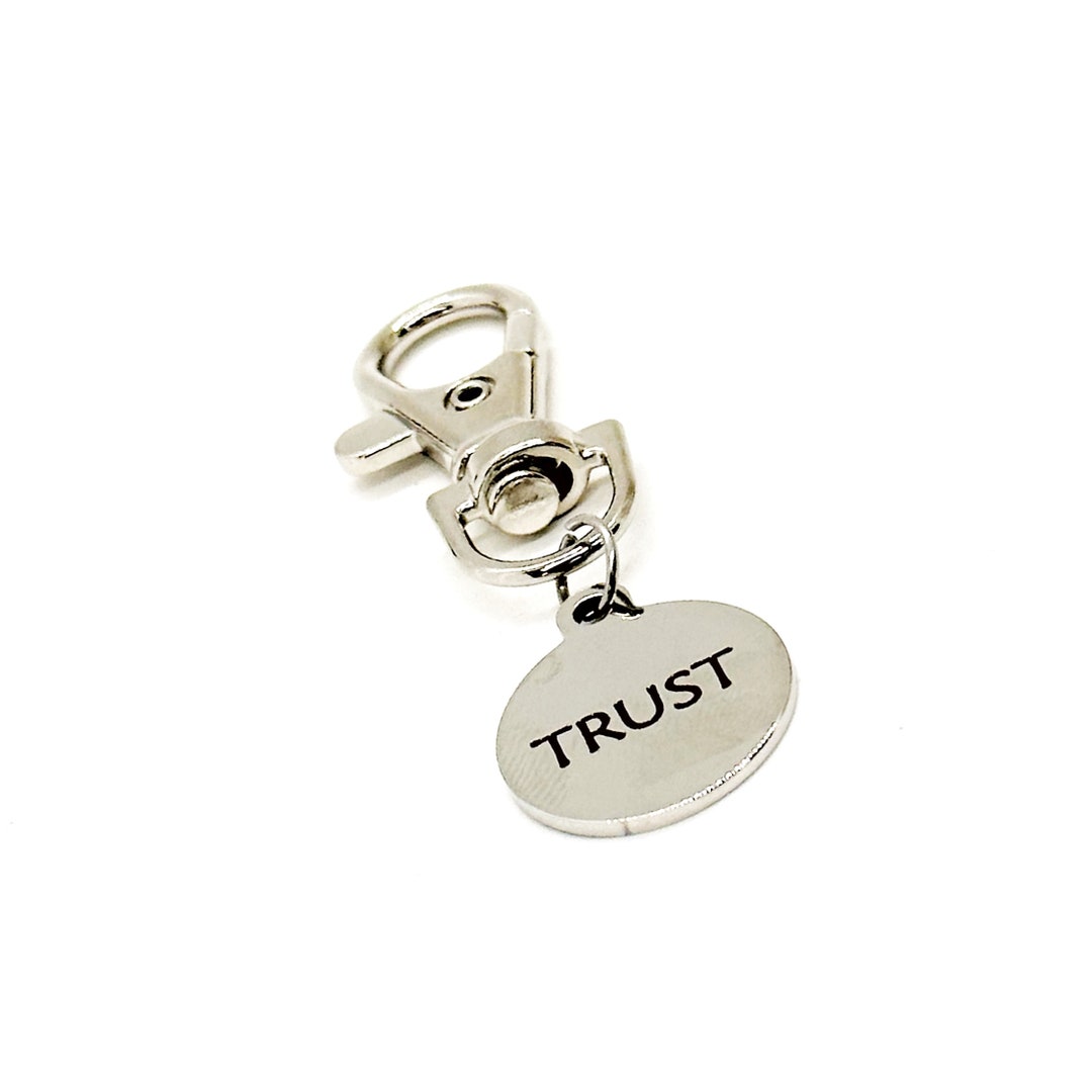 Trust Clip on Charm, Encouraging Word, Trust Word, Husband Gift, Wife ...