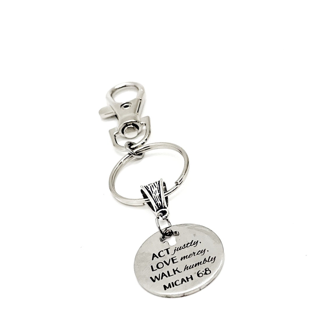 Scripture Gifts, Act Justly, Love Mercy, Walk Humbly Clip on Charm ...