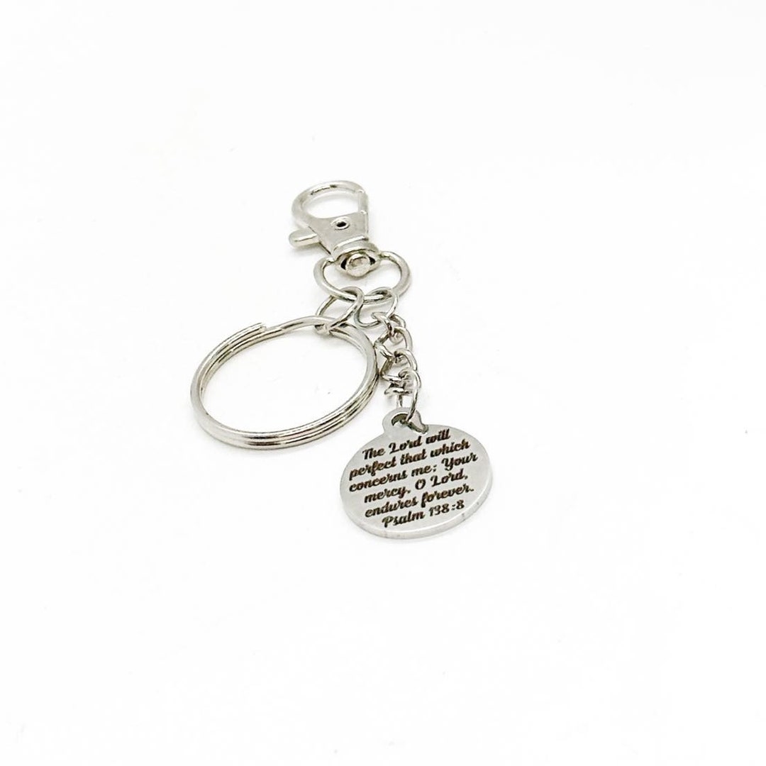 The Lord Will Perfect That Which Concerns Me Charm Clip on Keychain ...