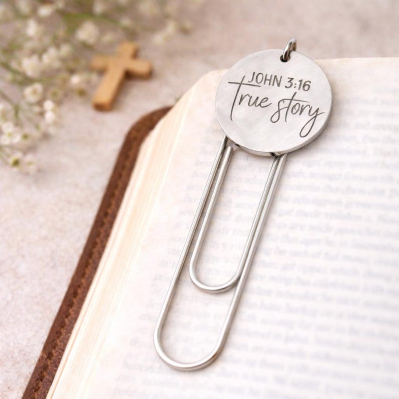 John 3 16 True Story Bookmark Christian Scripture Paperclip Bookmark ...