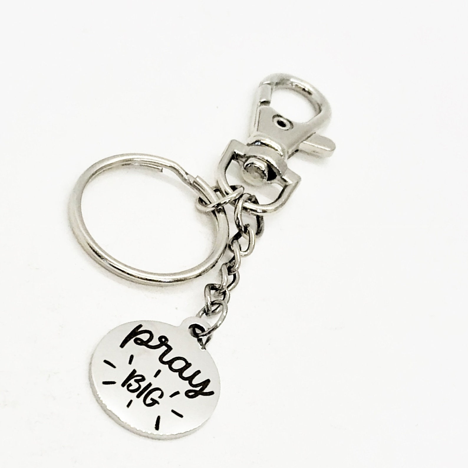 Prayer Gift Pray Big Keychain Prayer Keychain Prayer Circle - Etsy