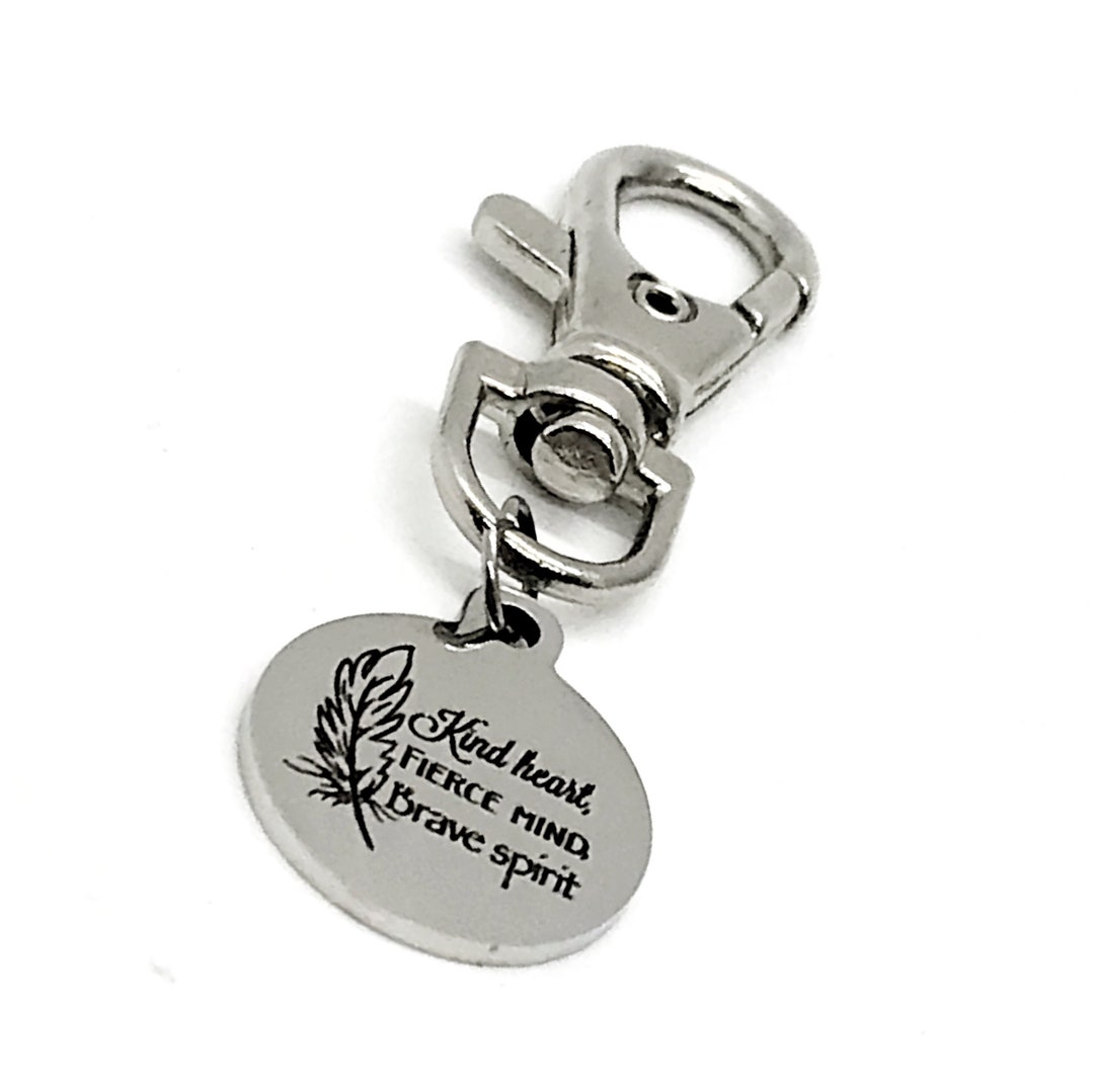 Bag Charm, Kind Heart, Fierce Mind, Brave Spirit, Daughter Gift ...