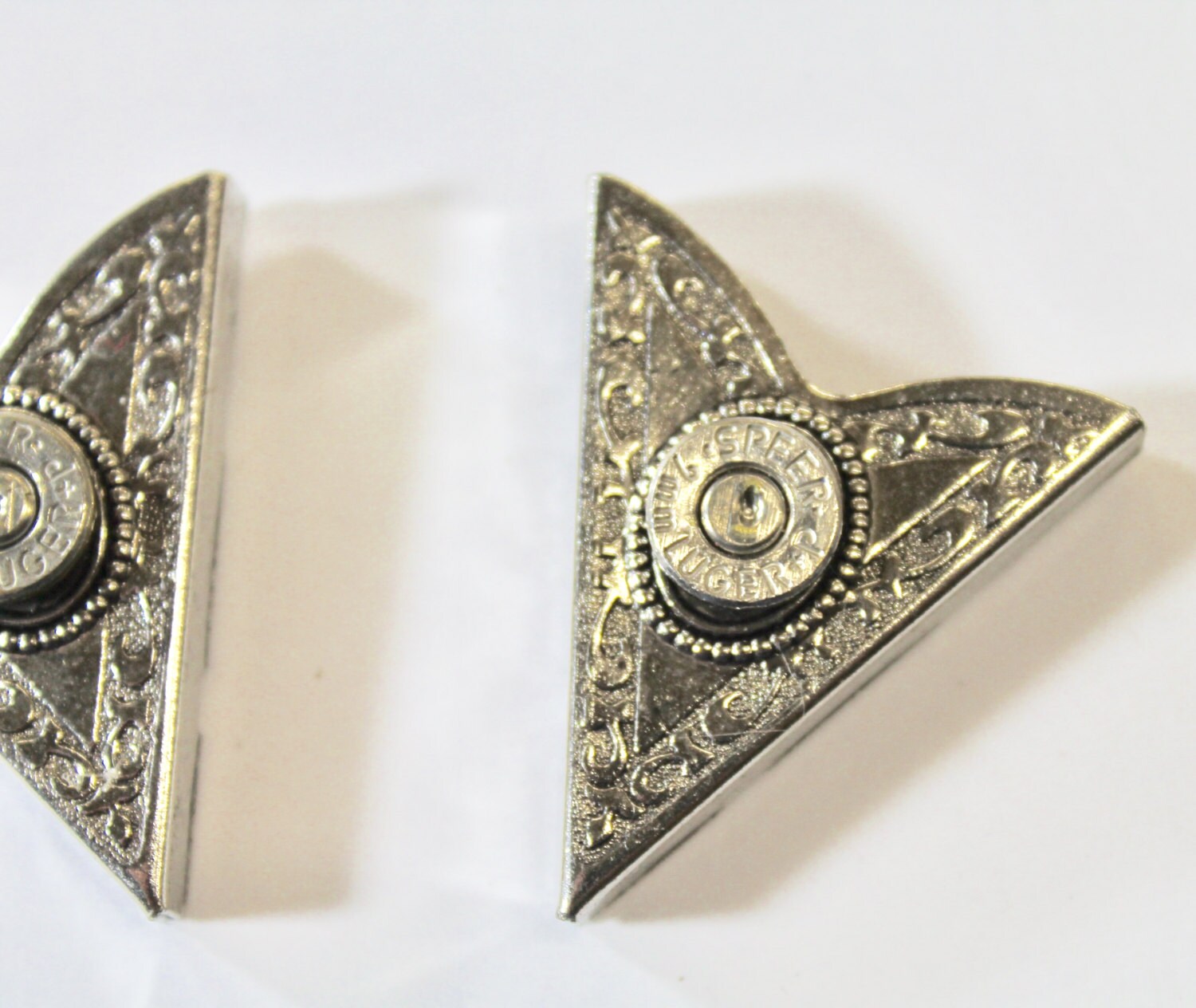 9mm Bullet Head Western Shirt Collar Tips, Shotgun Shell Collar Tips ...