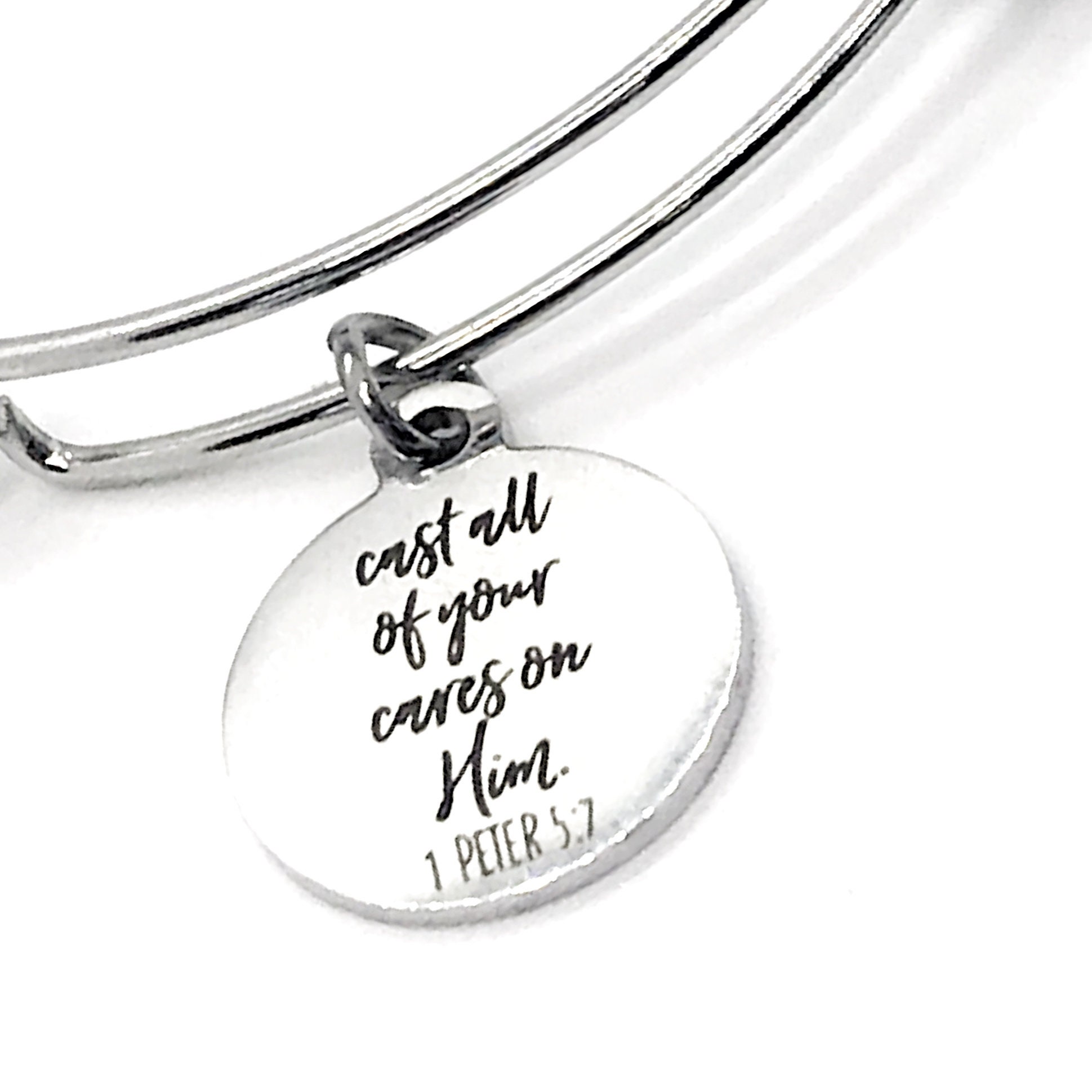 Christian Charm, Cast All Of Your Cares On Him Bracelet, Christian ...