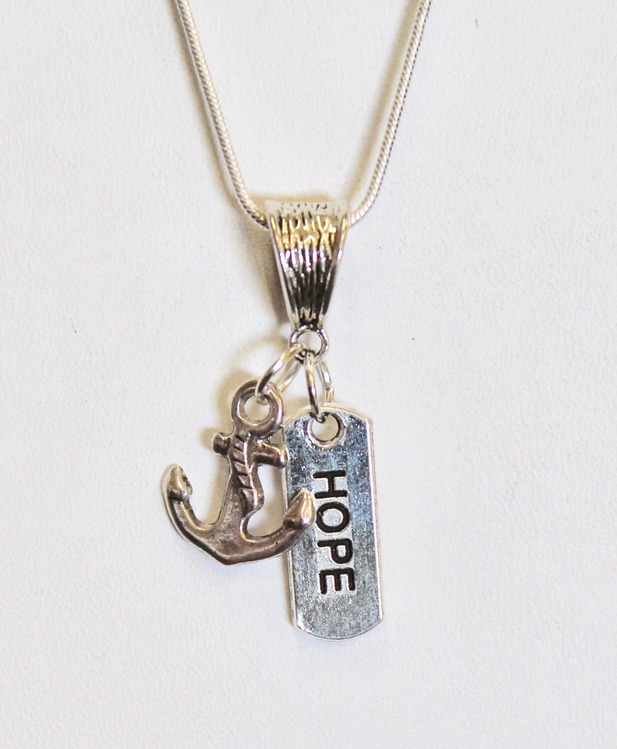 This Hope Is Our Anchor Pendant on Silver Chain Hebrews 6:19 | Etsy