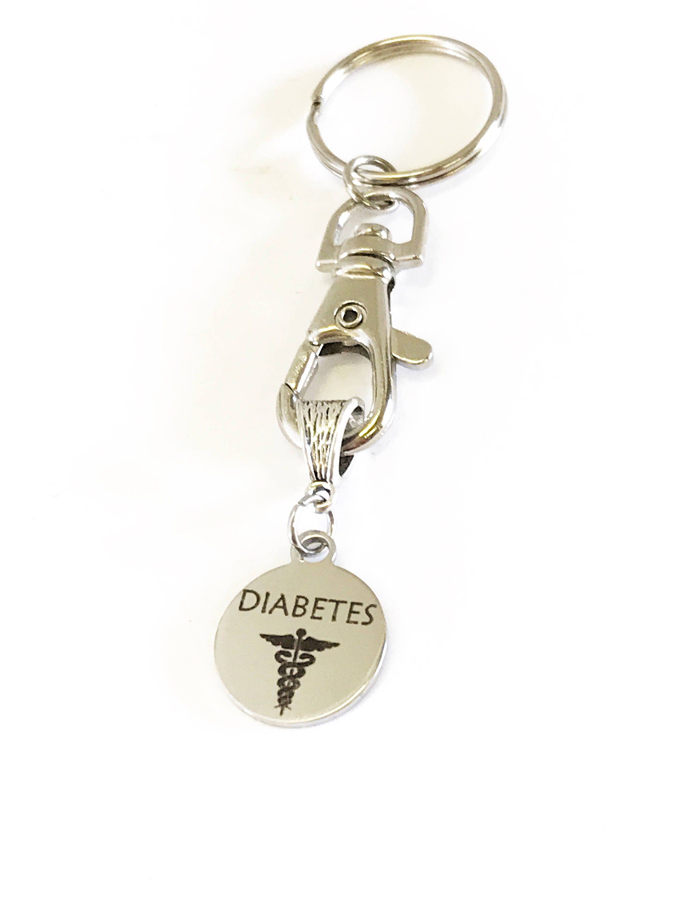 Diabetes Medical Awareness Keychain, Diabetes Keychain, Diabetes ...
