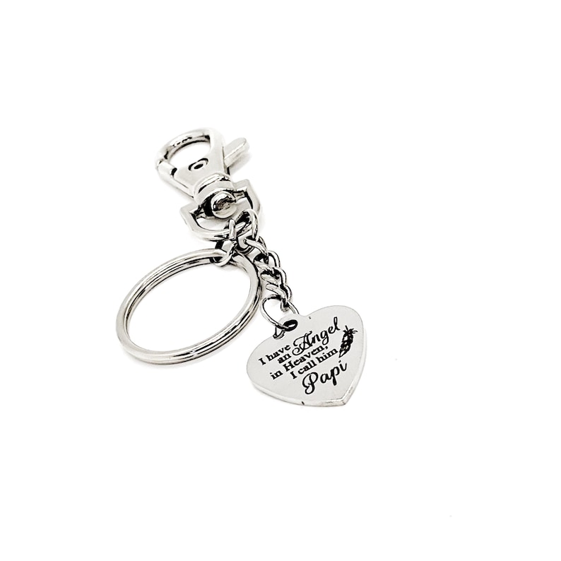 Father Memorial, I Have an Angel in Heaven I Call Him Papi Keychain ...