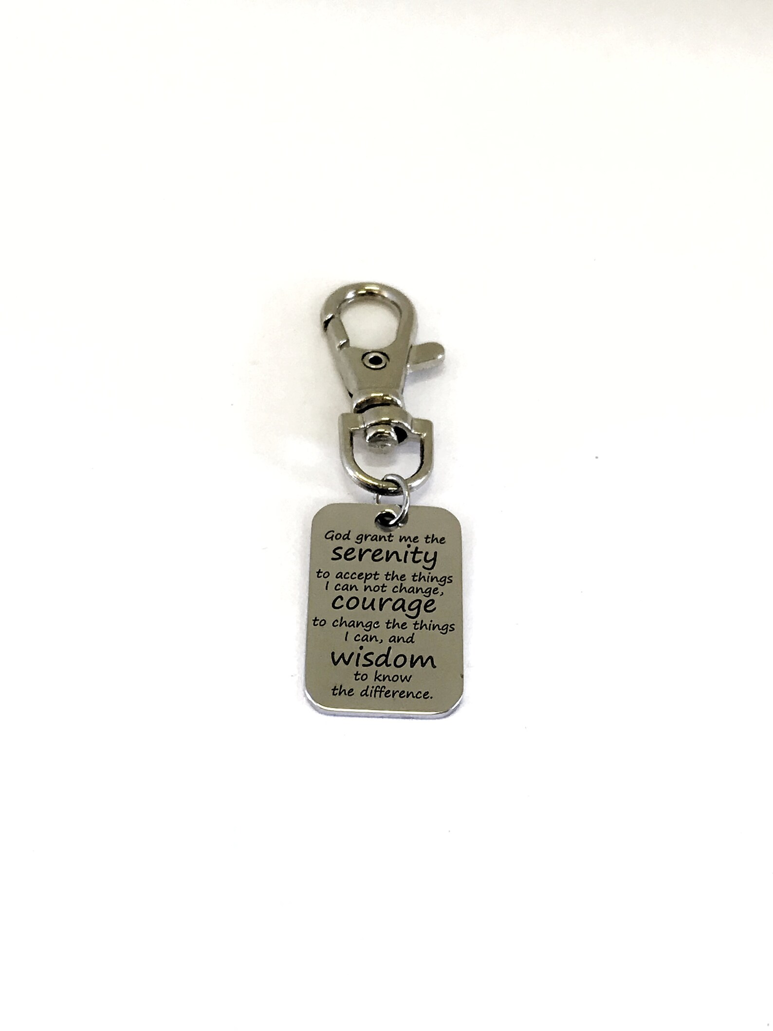 Serenity Prayer Charm Recovery Serenity Prayer Bag Charm | Etsy