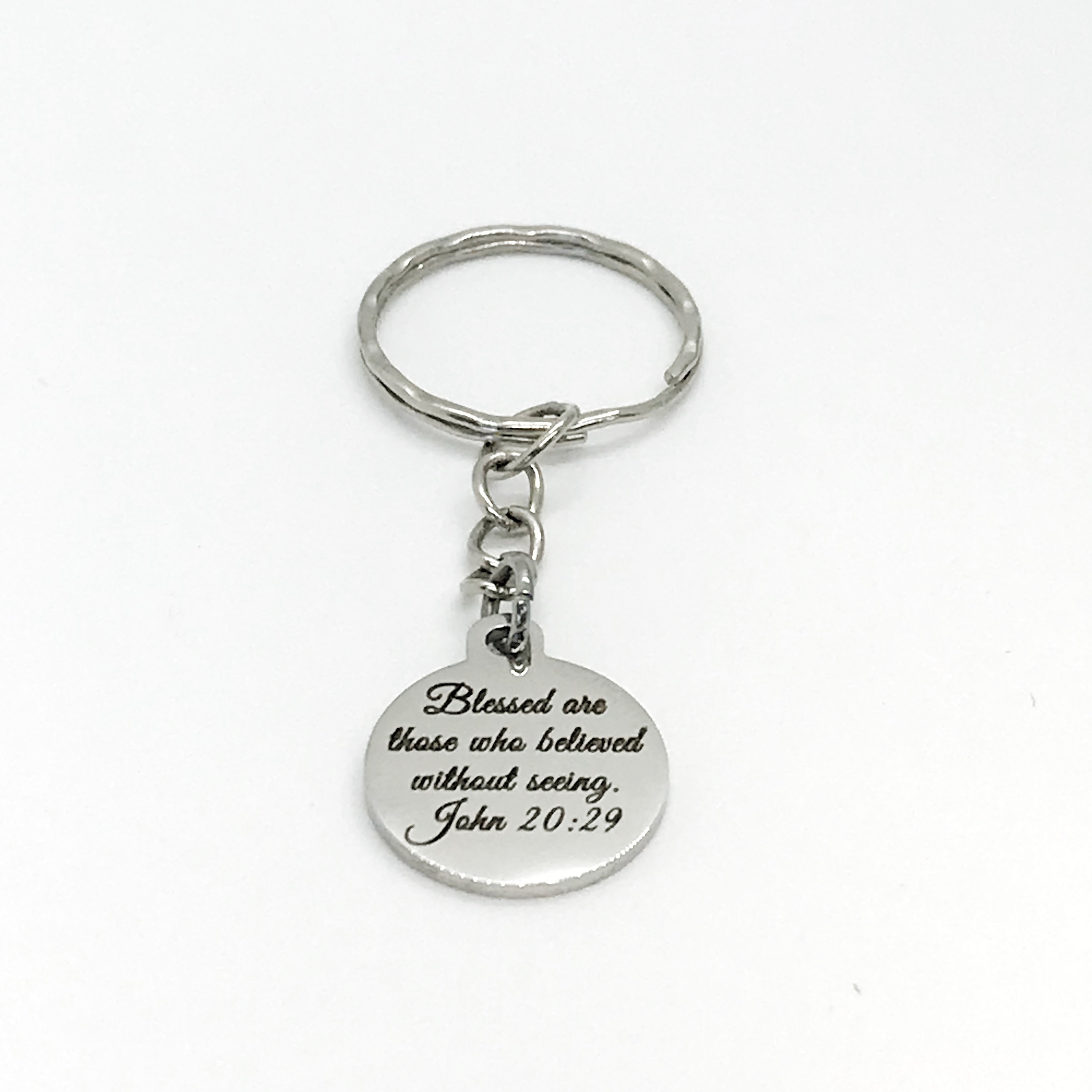 Faith Keychain, Blessed Are Those Who Believed Without Seeing Keychain ...