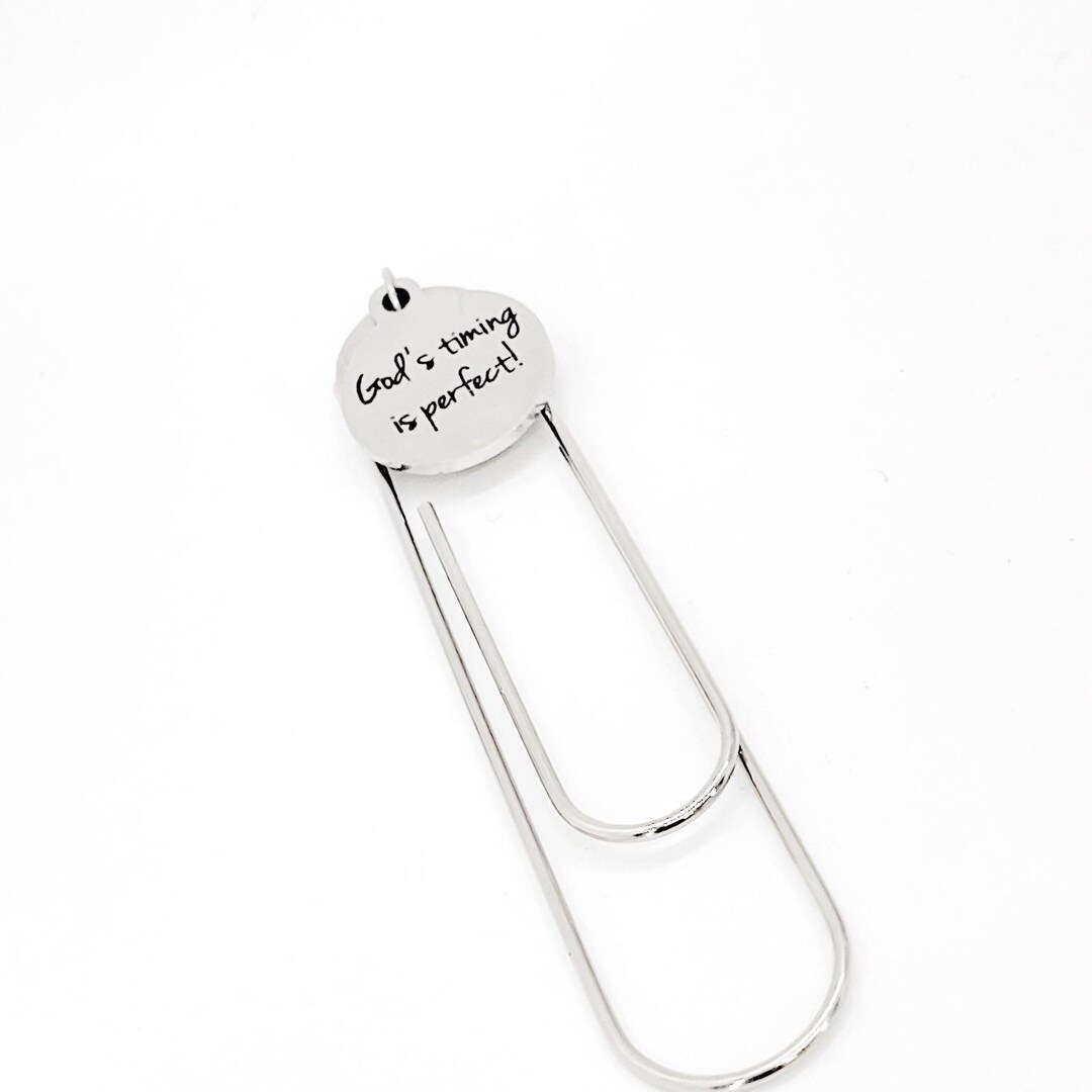 God’s Timing is Perfect Charm Paperclip Bookmark, God’s Plan for You ...