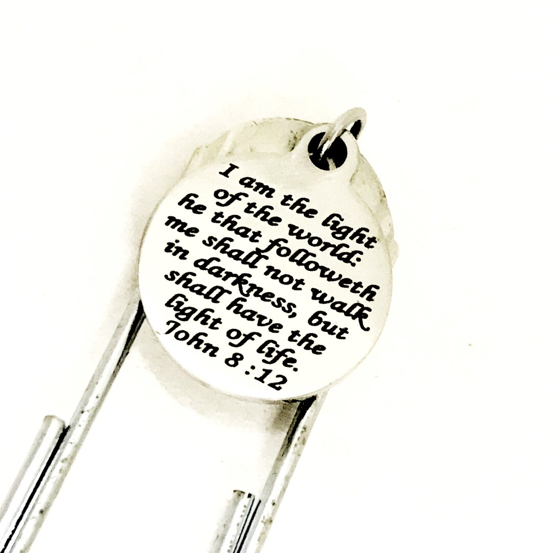 Bookmark Gift, I Am the Light of the World Bookmark, John 8 12 Bookmark ...