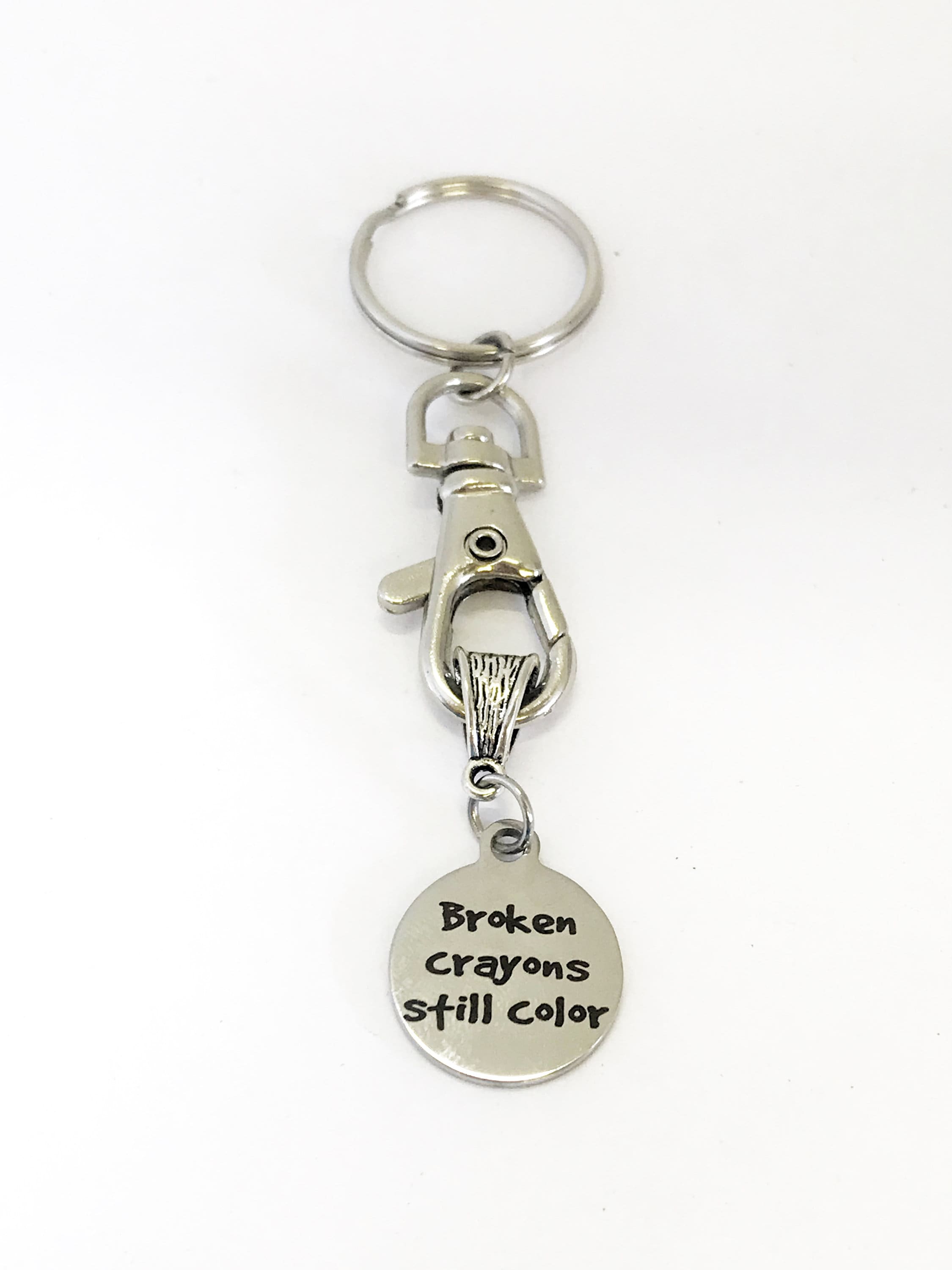 Keychain Gift, Motivating Gift, Broken Crayons Still Color Keychain ...