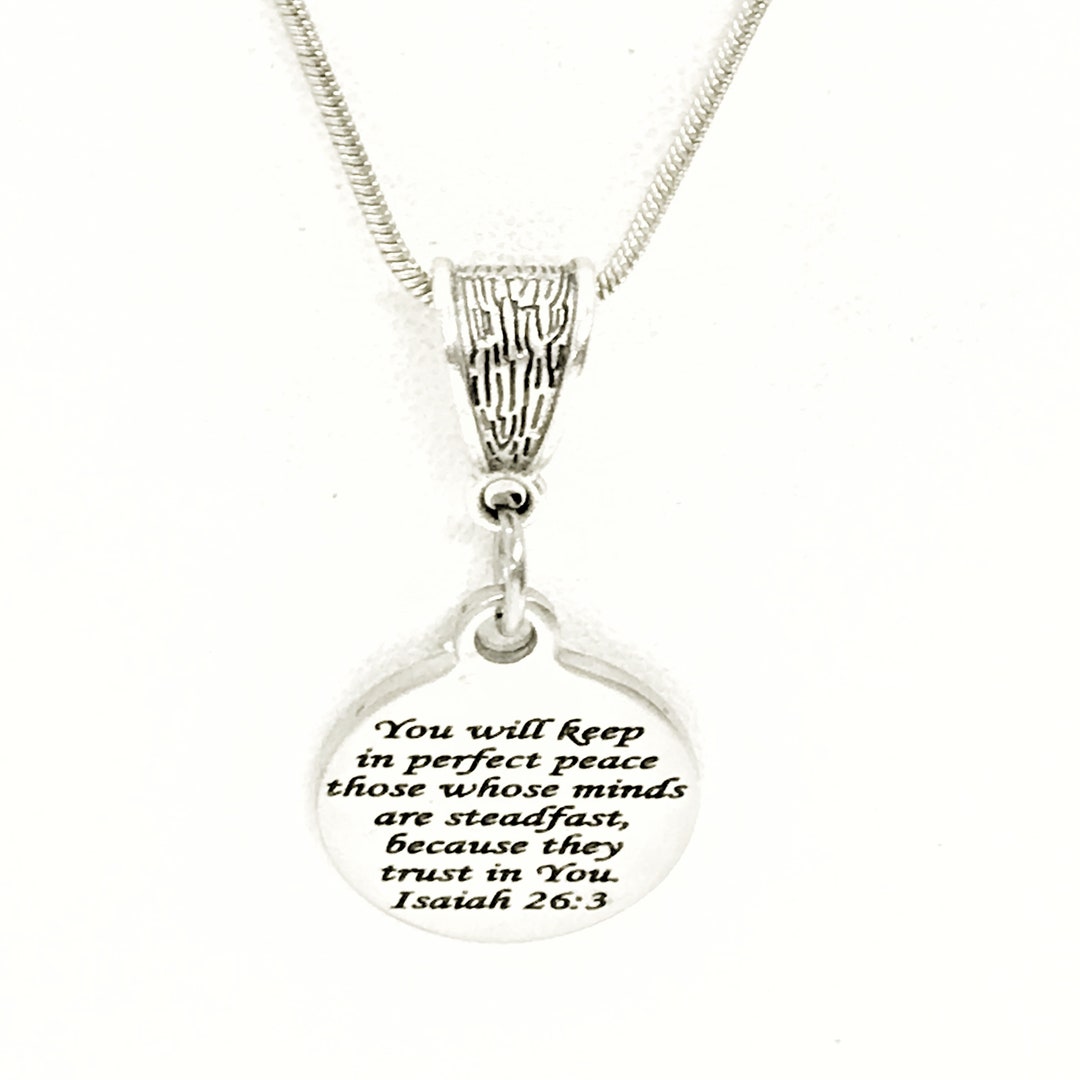 Christian Jewelry, God Will Keep You in Perfect Peace Necklace, Isaiah ...