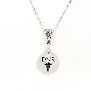 DNR Necklace, DNR Medical ID Charm, Medical Condition, Medical Choices ...