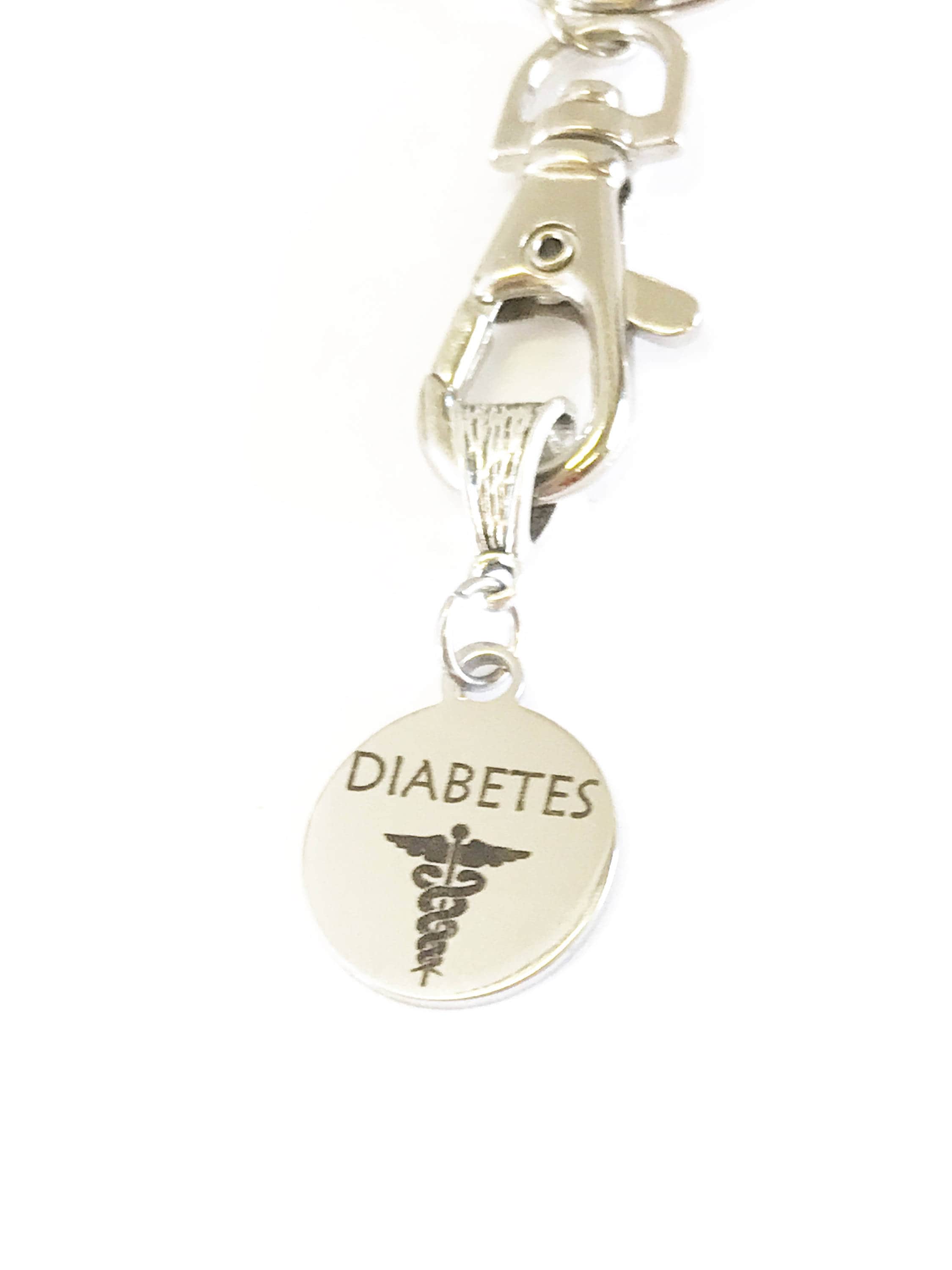 Diabetes Medical Awareness Keychain, Diabetes Keychain, Diabetes ...