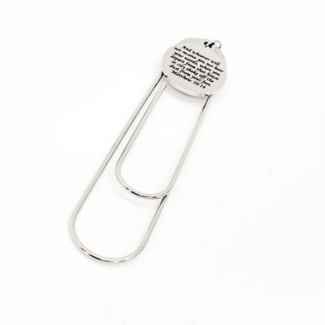 Shake off the Dust From Your Feet Charm Bookmark, Matthew 10 14, Bible ...