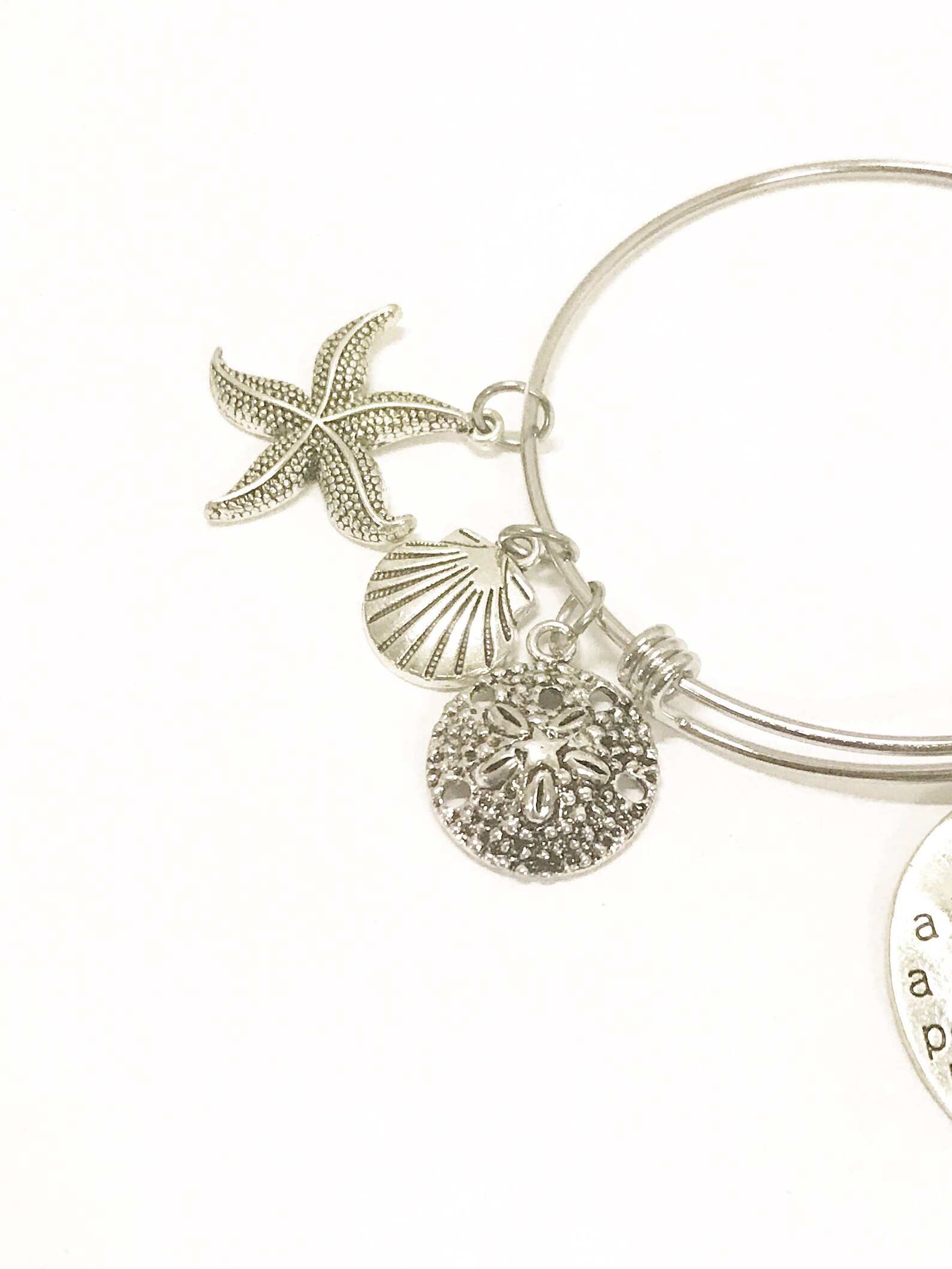 Beach Lover Bracelet Sun and Sand Seashell Charm Bracelet | Etsy