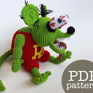 Rat Fink Plush PDF Crochet Pattern - Etsy