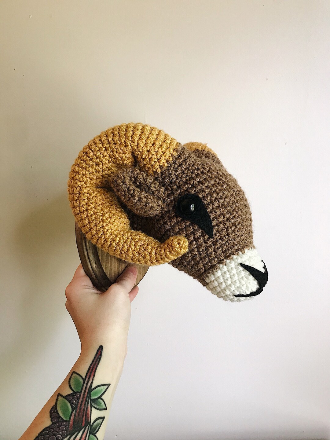 Ram Crochet Faux Taxidermy - Etsy