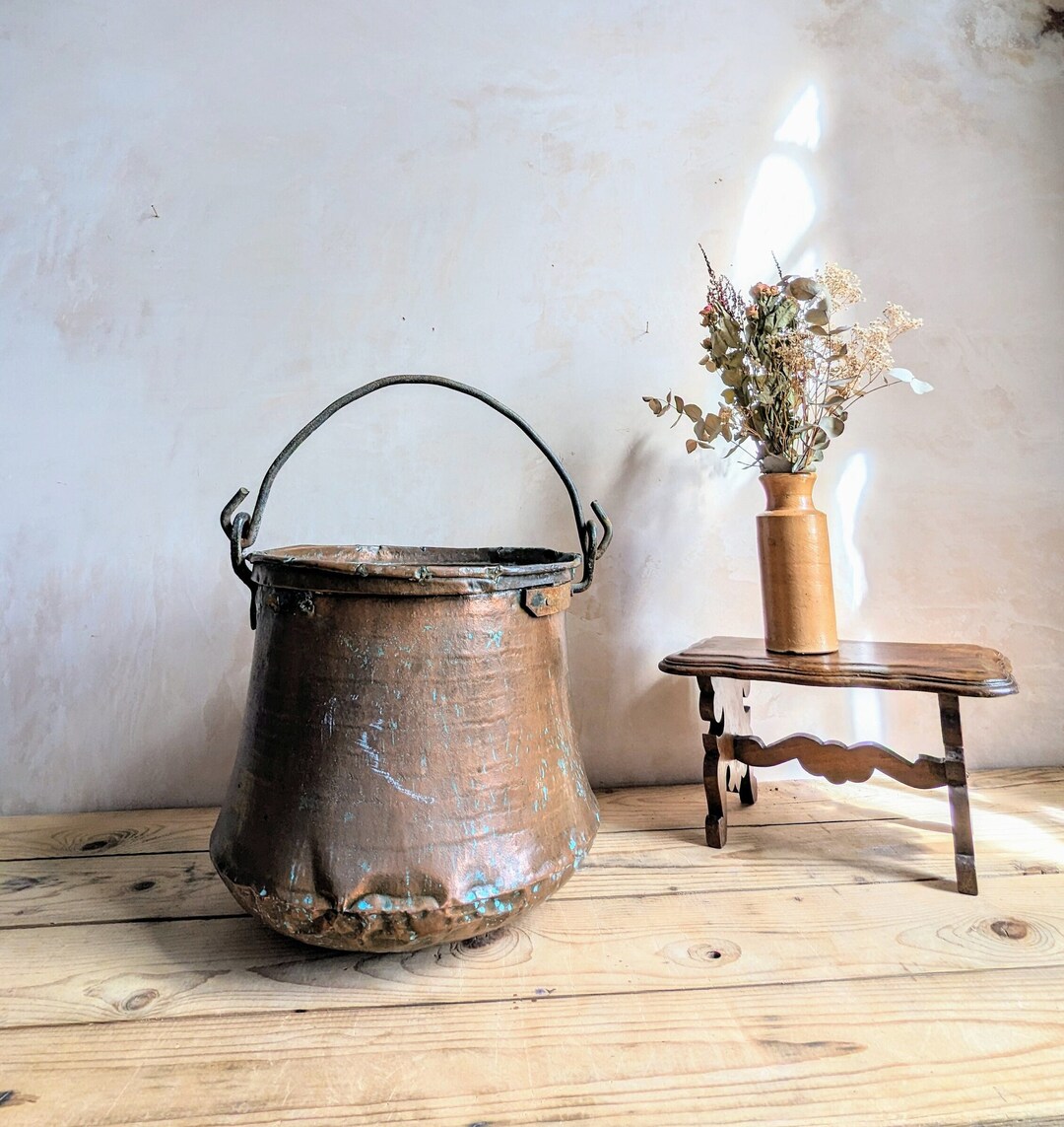 An Antique French Copper Milk Bucket or Dairy Pail. - Etsy UK