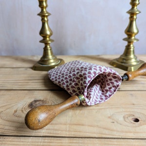 Antique Oak Church Collection Bag C1900 in Cotton Print With - Etsy